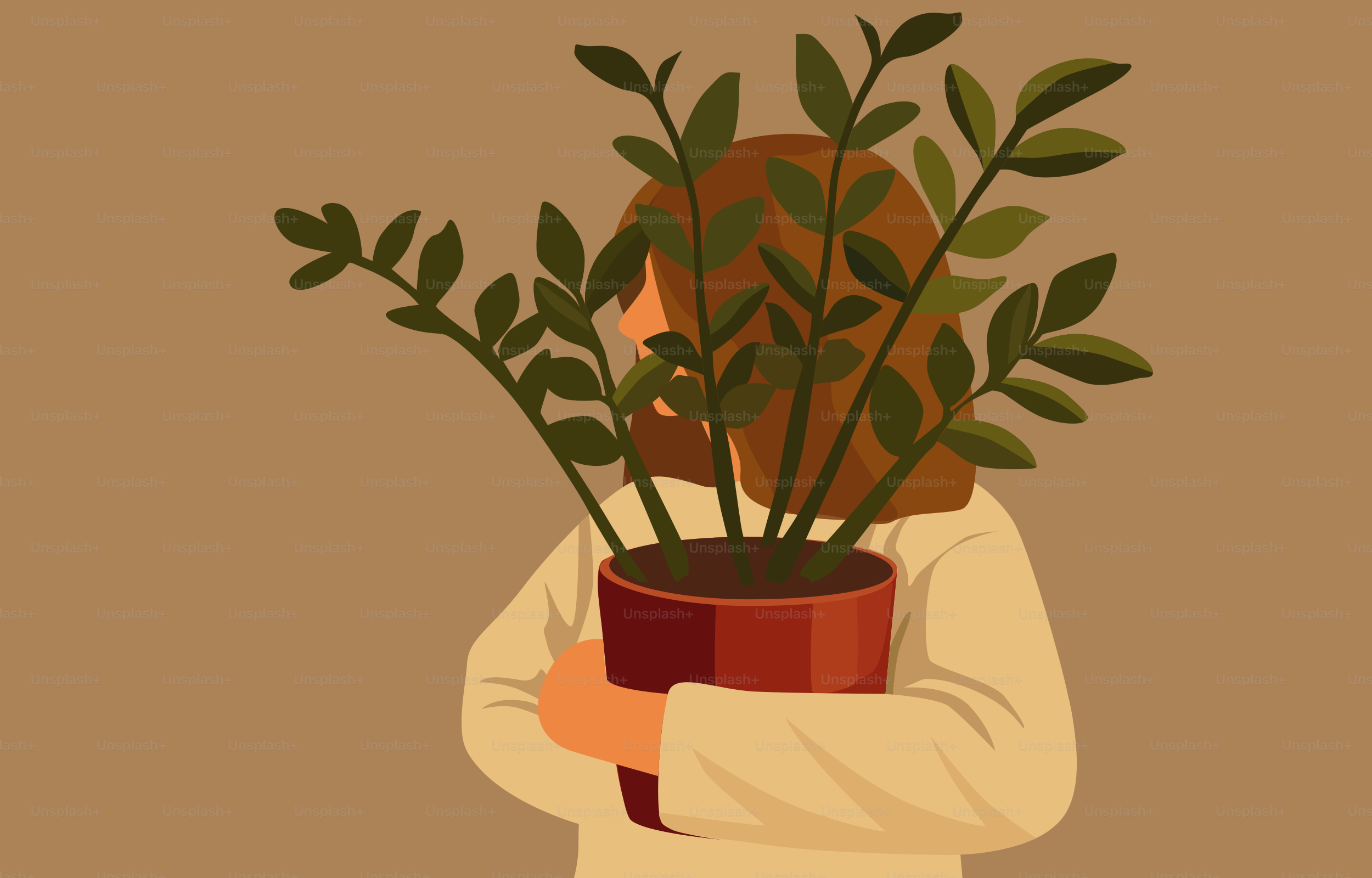 Vektor Orang yang memegang tanaman pot. – Gambar Ilustrasi di Unsplash