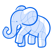 A light blue elephant illustration. vector – Abstract Image on Unsplash