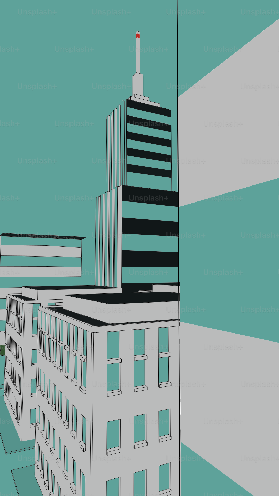 A cartoon cityscape with tall buildings. vector – Office Image on Unsplash