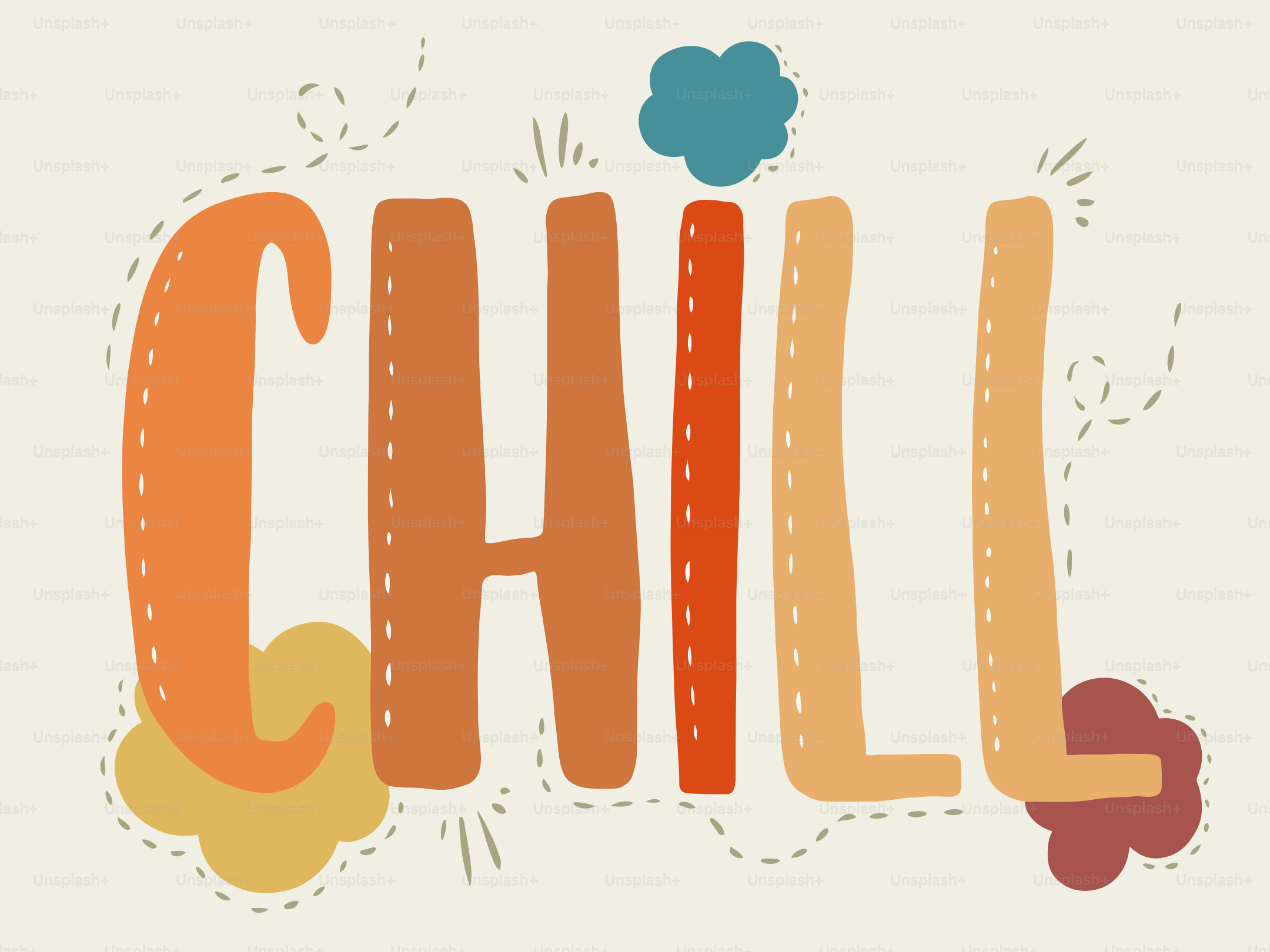 The image shows the word "chill" in colorful letters. vector – Texture ...