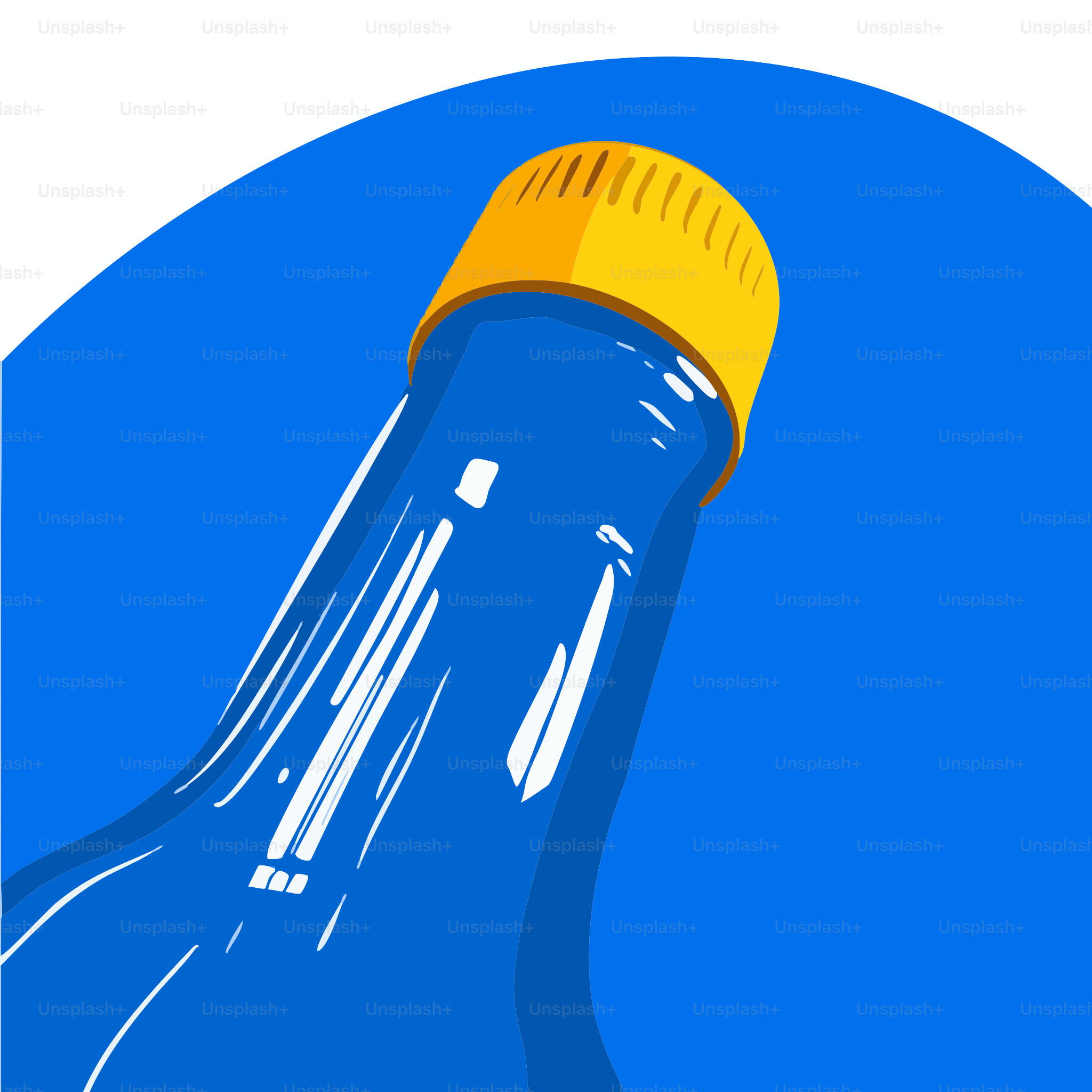 Vektor Botol biru dengan tutup kuning. – Gambar Ilustrasi di Unsplash