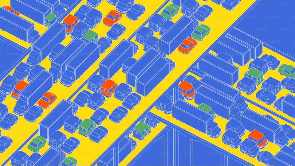Busy traffic jam on a city road. vector – Travel Image on Unsplash