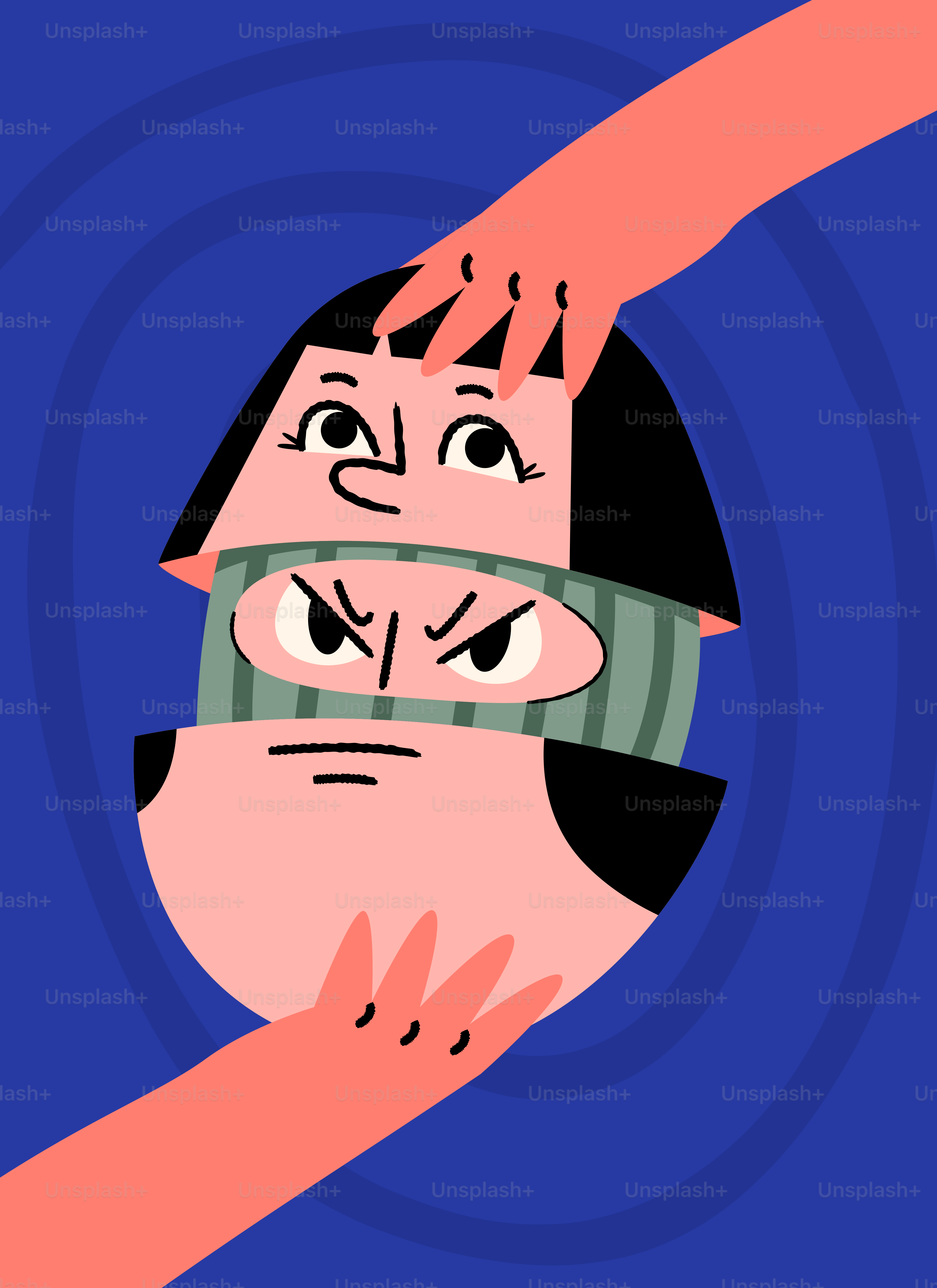 Someone reveals a hidden, angry persona. vector – Face Image on Unsplash