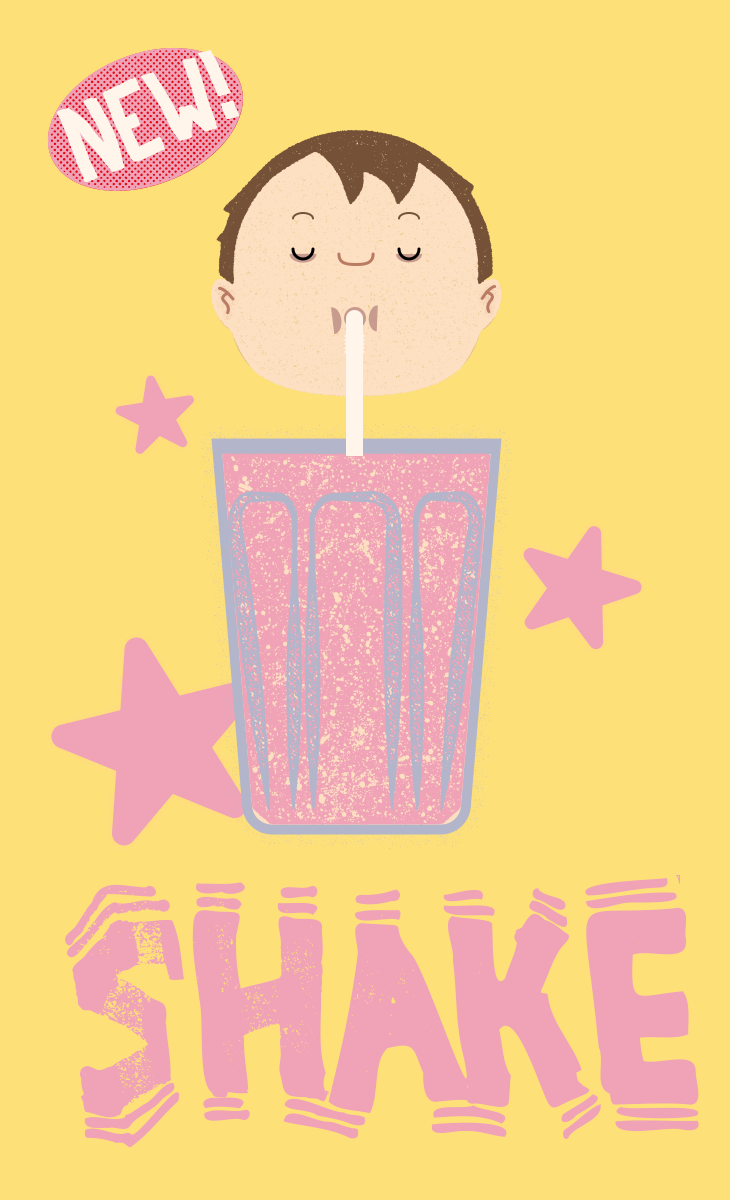 A person drinks a pink shake labeled "new." vector – Food Image on Unsplash