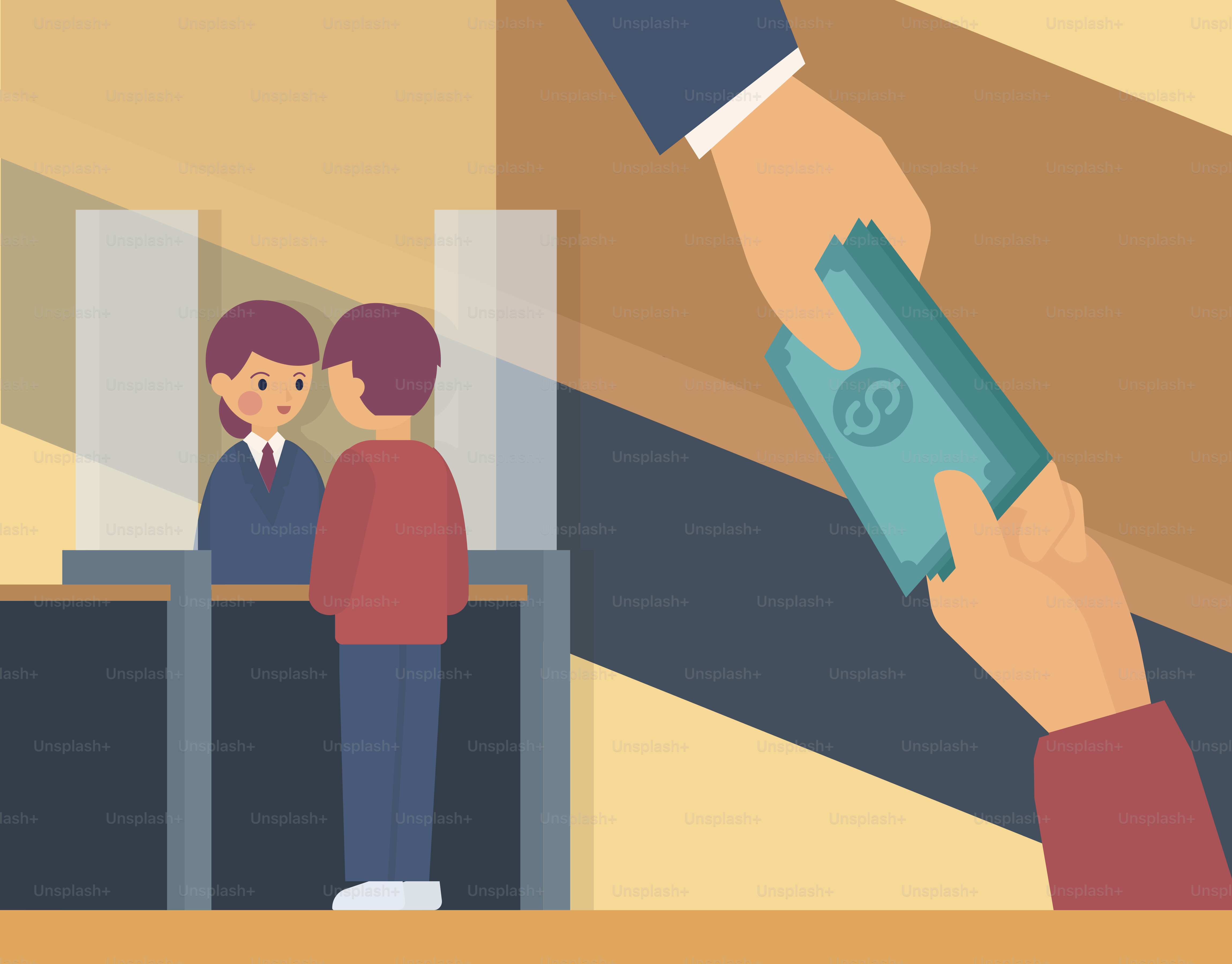 Vektor Orang yang menggunakan atm untuk menarik uang – Gambar Uang di ...