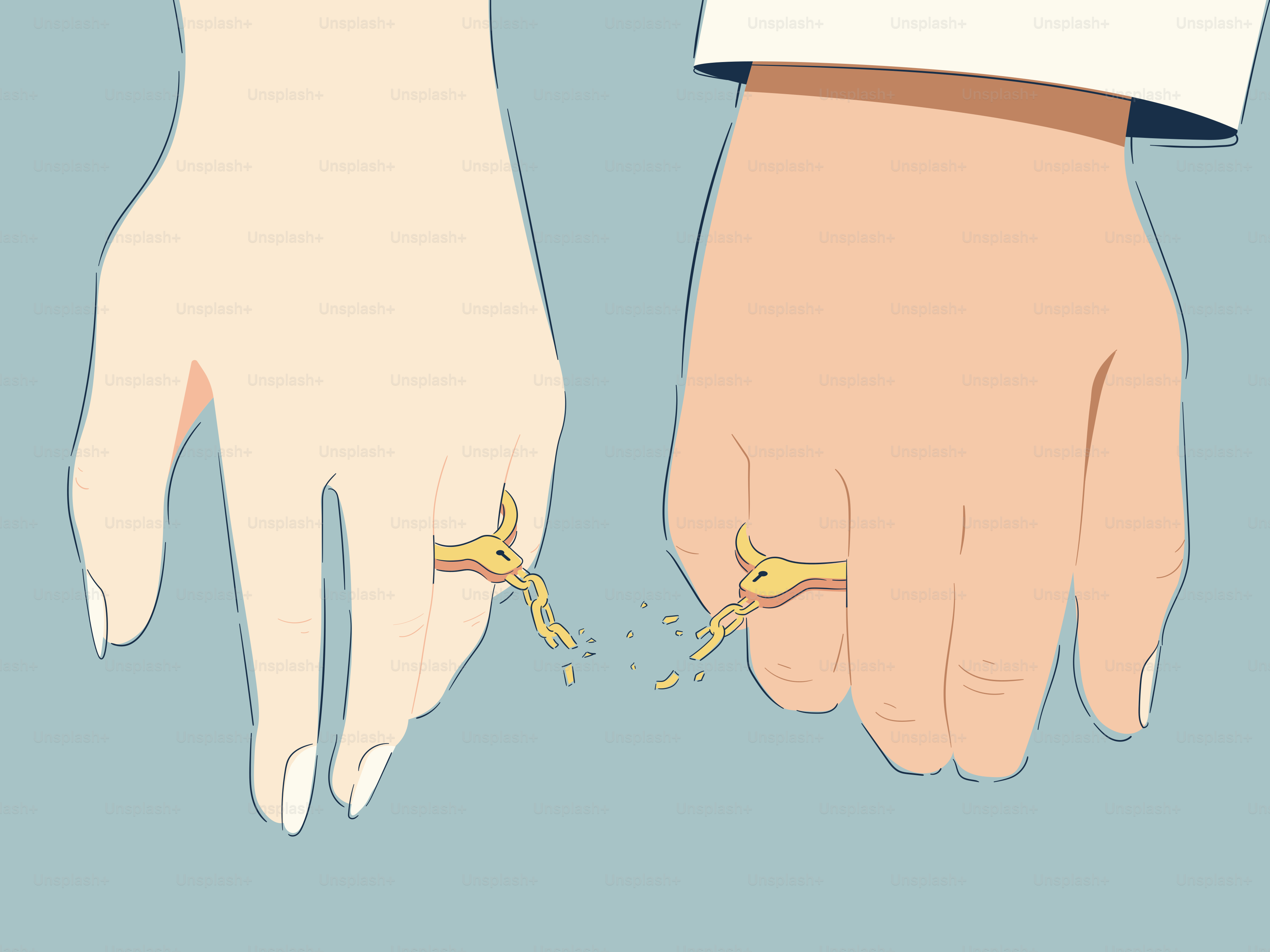 Couple separated by broken wedding ring vector – Illustration Image on ...