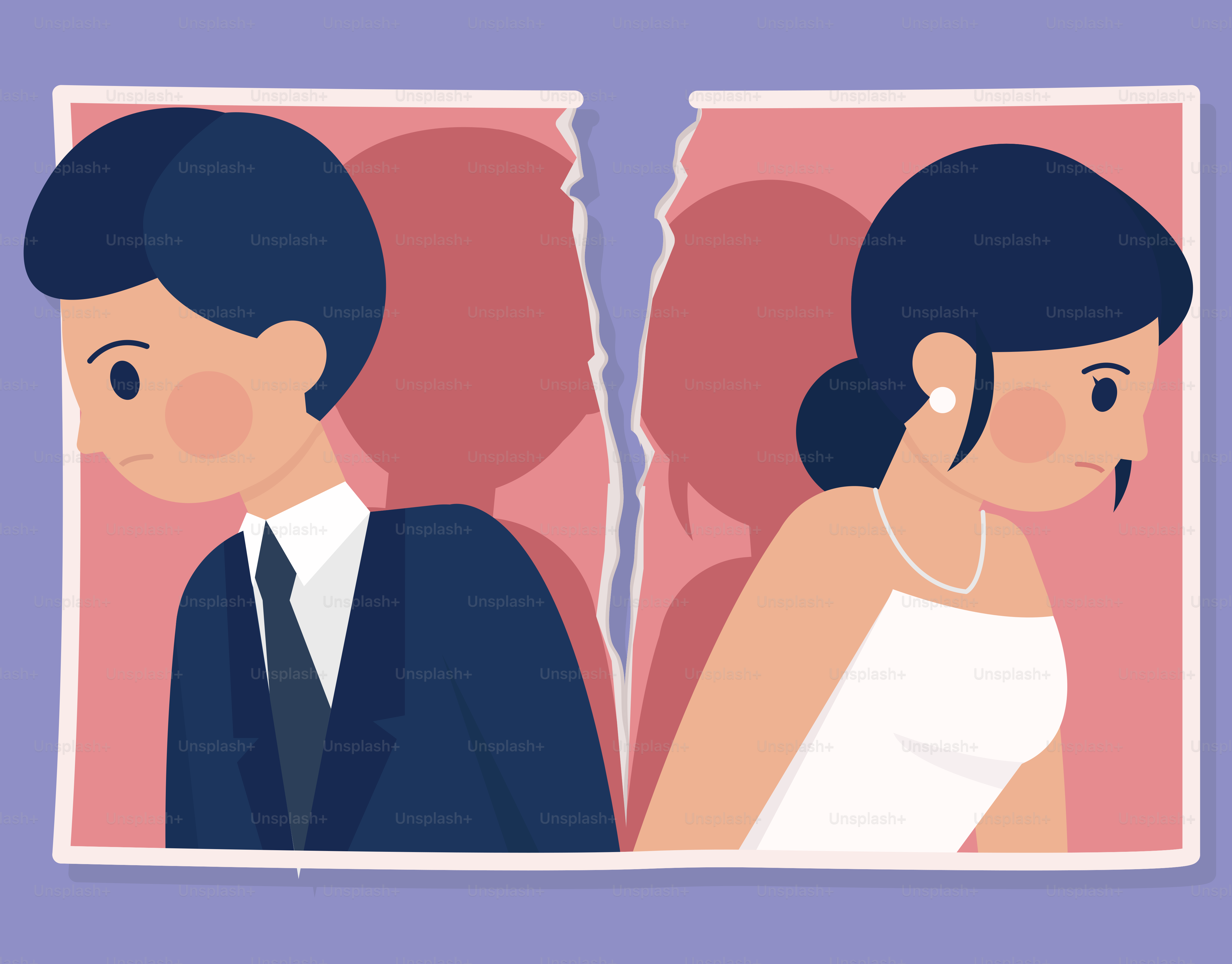 Couple separated by a torn photograph vector – Photo Image on Unsplash