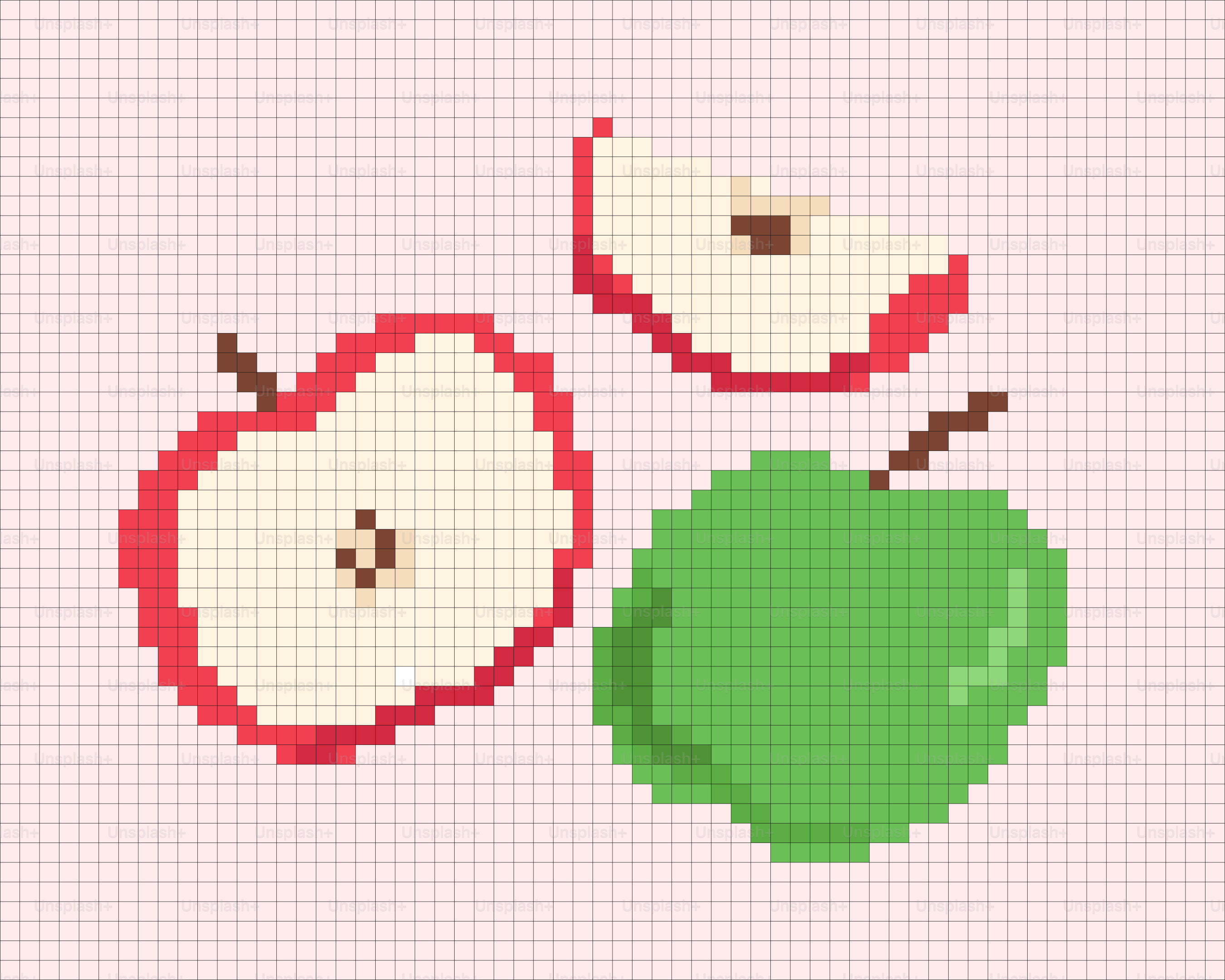 Pixel art of red and green apples vector – Fruit Image on Unsplash