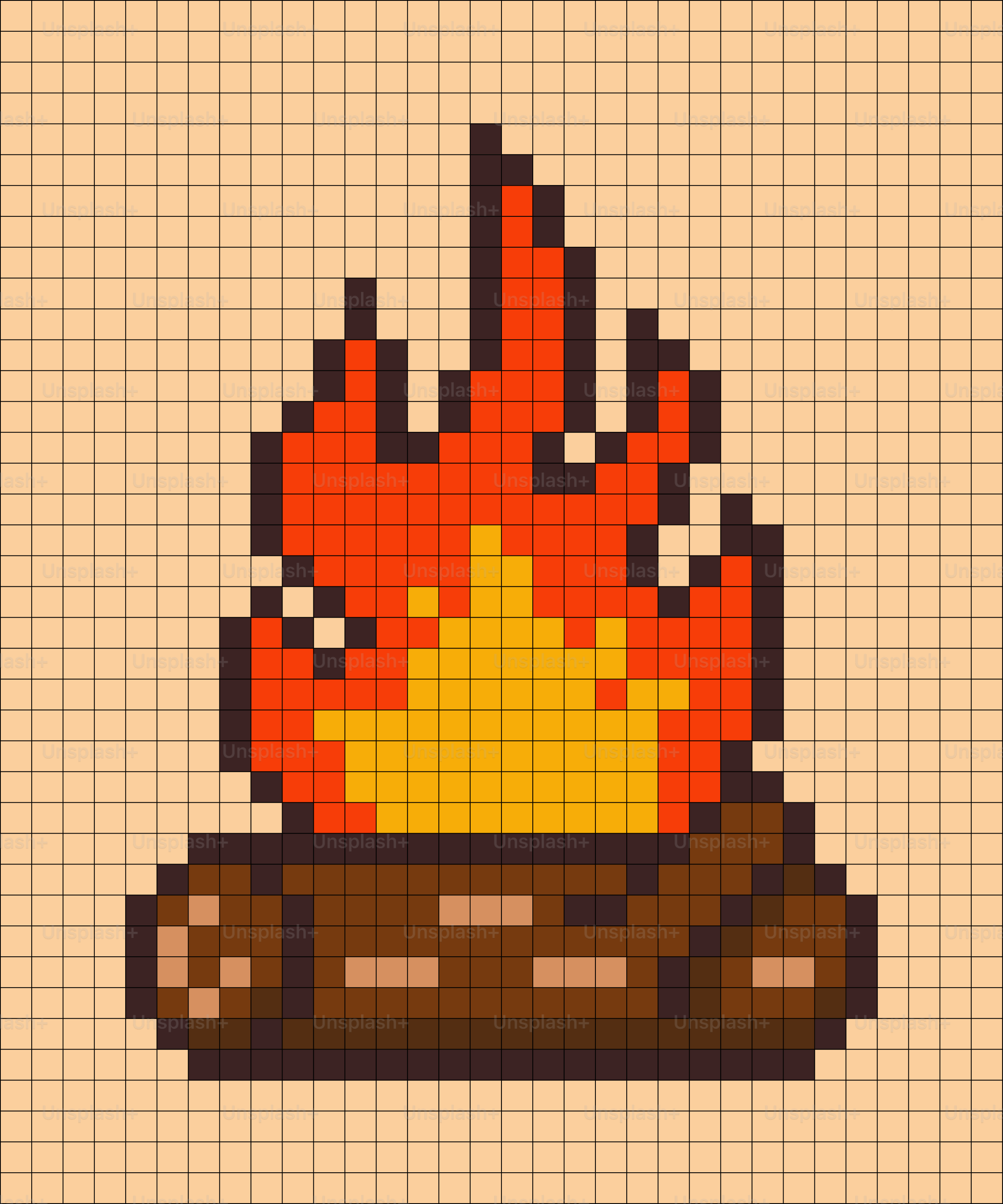 Pixel art campfire with burning logs vector – Autumn Image on Unsplash