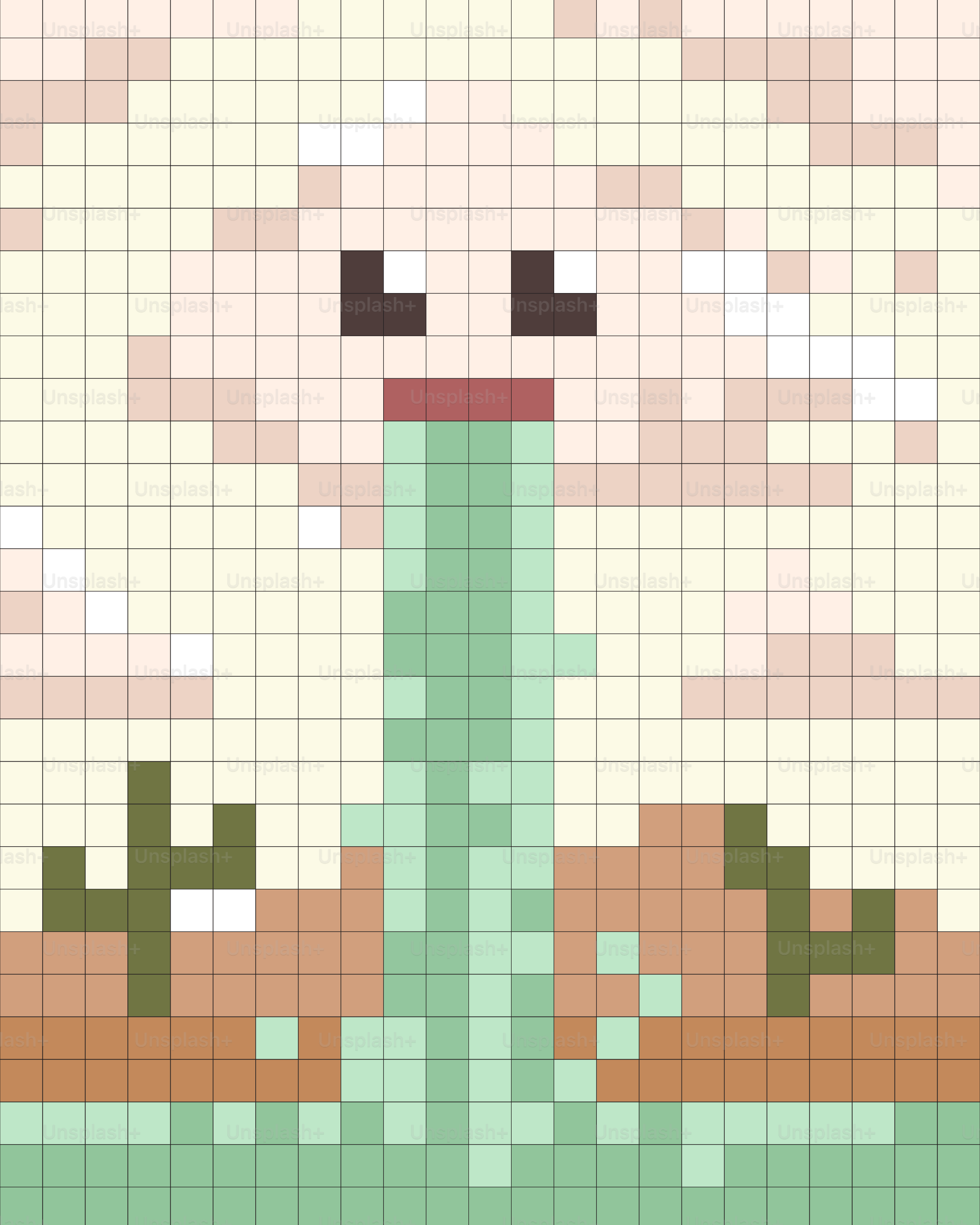 Pixel art of a cloud raining on desert plants. vector – Abstract Image ...