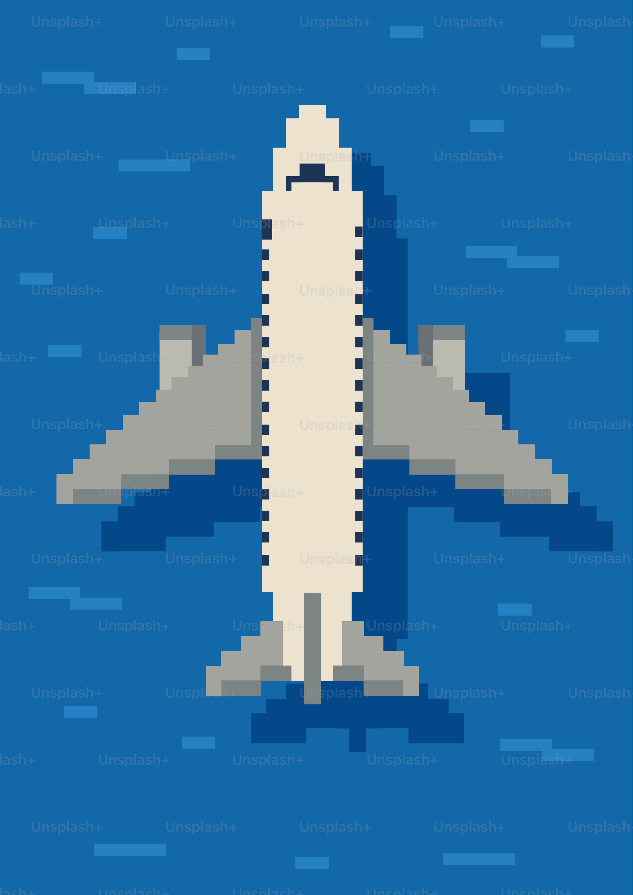 Pixel art airplane flying over blue water vector – Travel Image on Unsplash