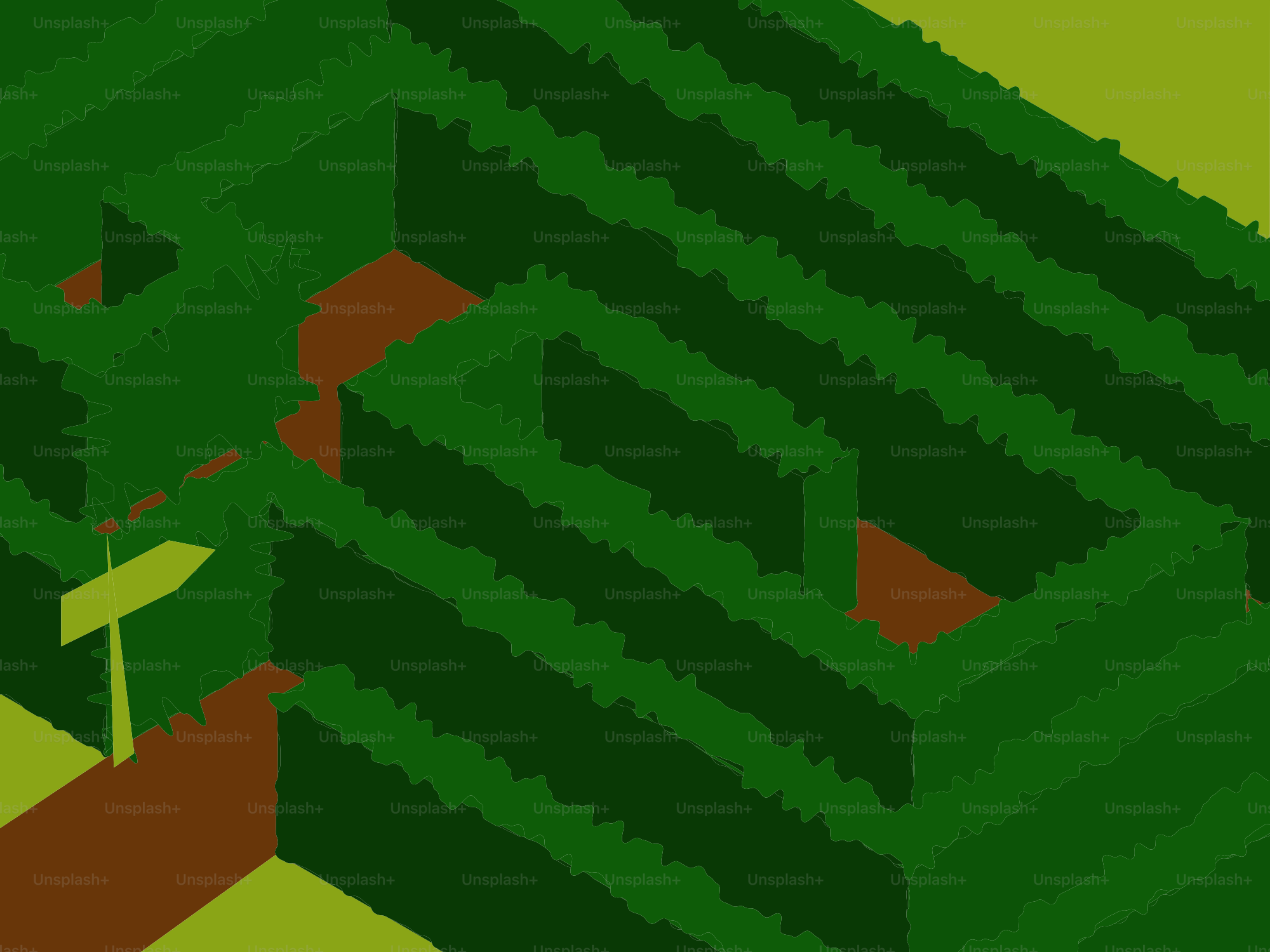 Green hedge maze with brown pathways and sign. vector – Illustration ...