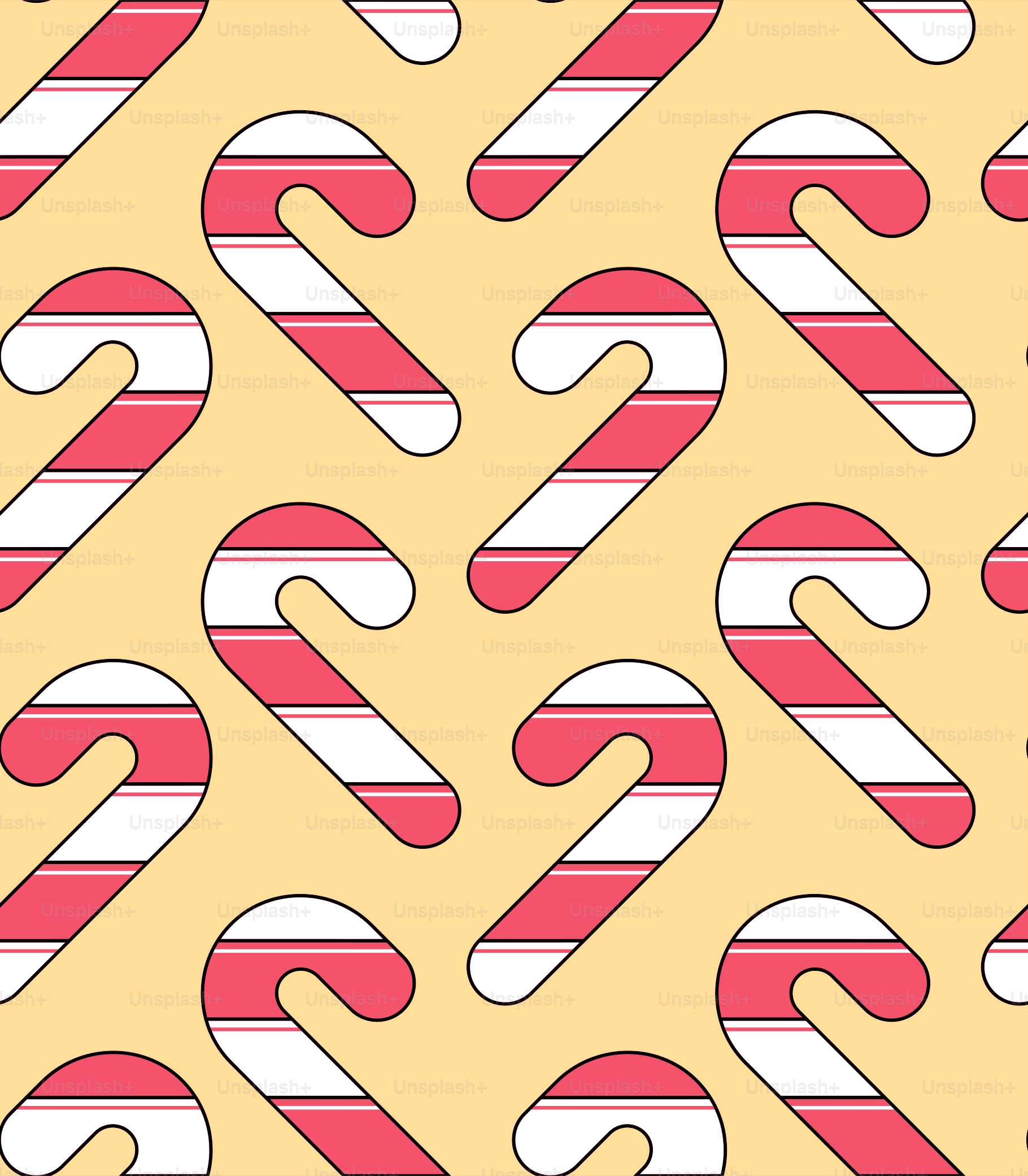 A repeating pattern of pink and white candy canes. vector – Wallpaper ...