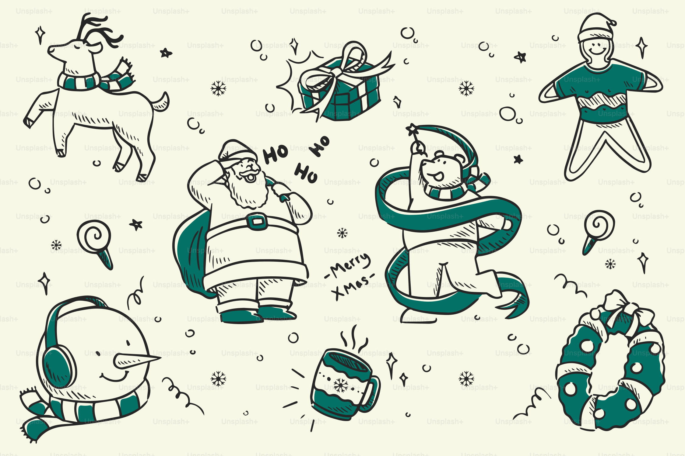 성탄절 일러스트 | Unsplash에서 벡터 다운로드