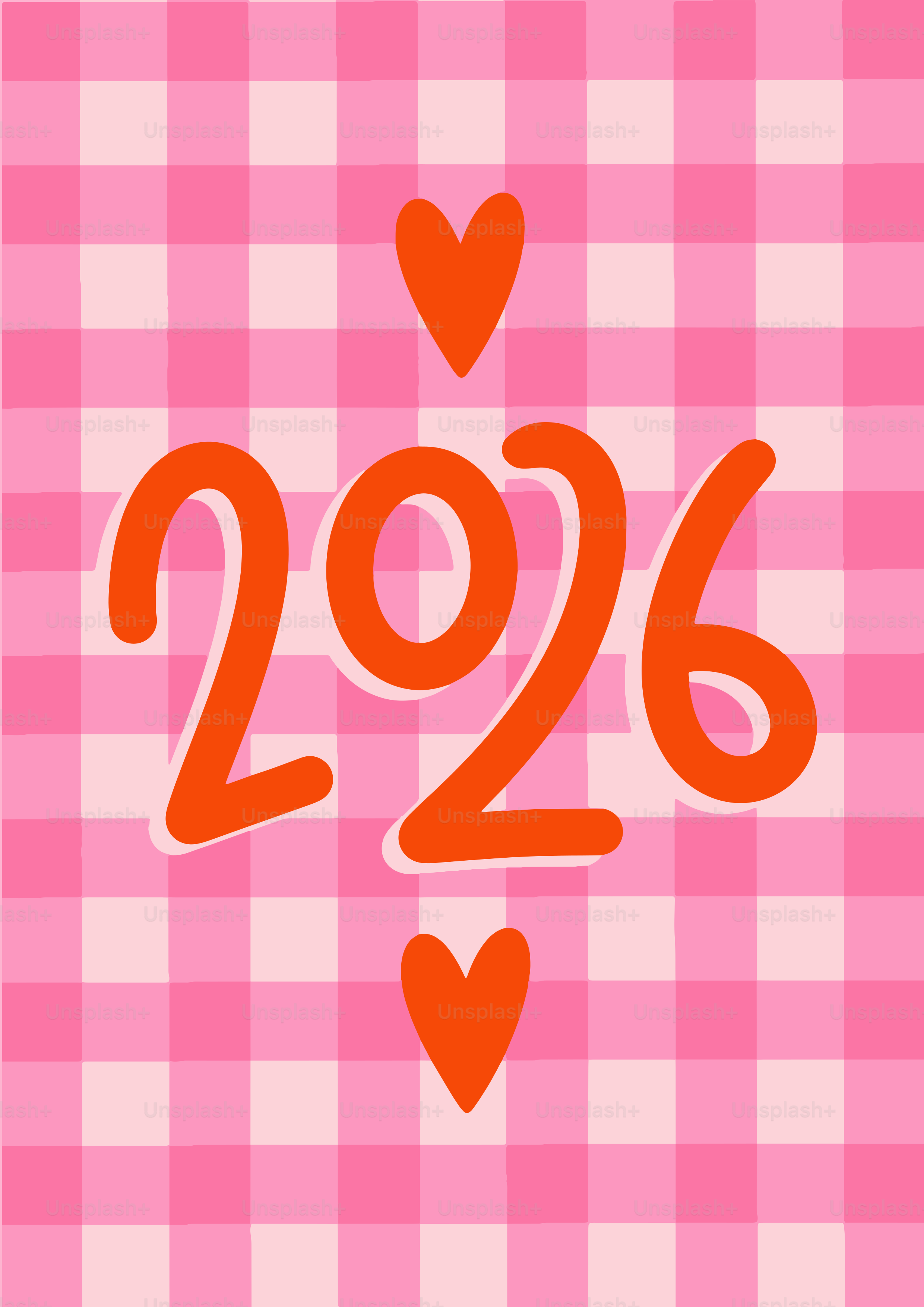 Números naranjas 2026 sobre fondo rosa vector – Imagen de Fondo de ...