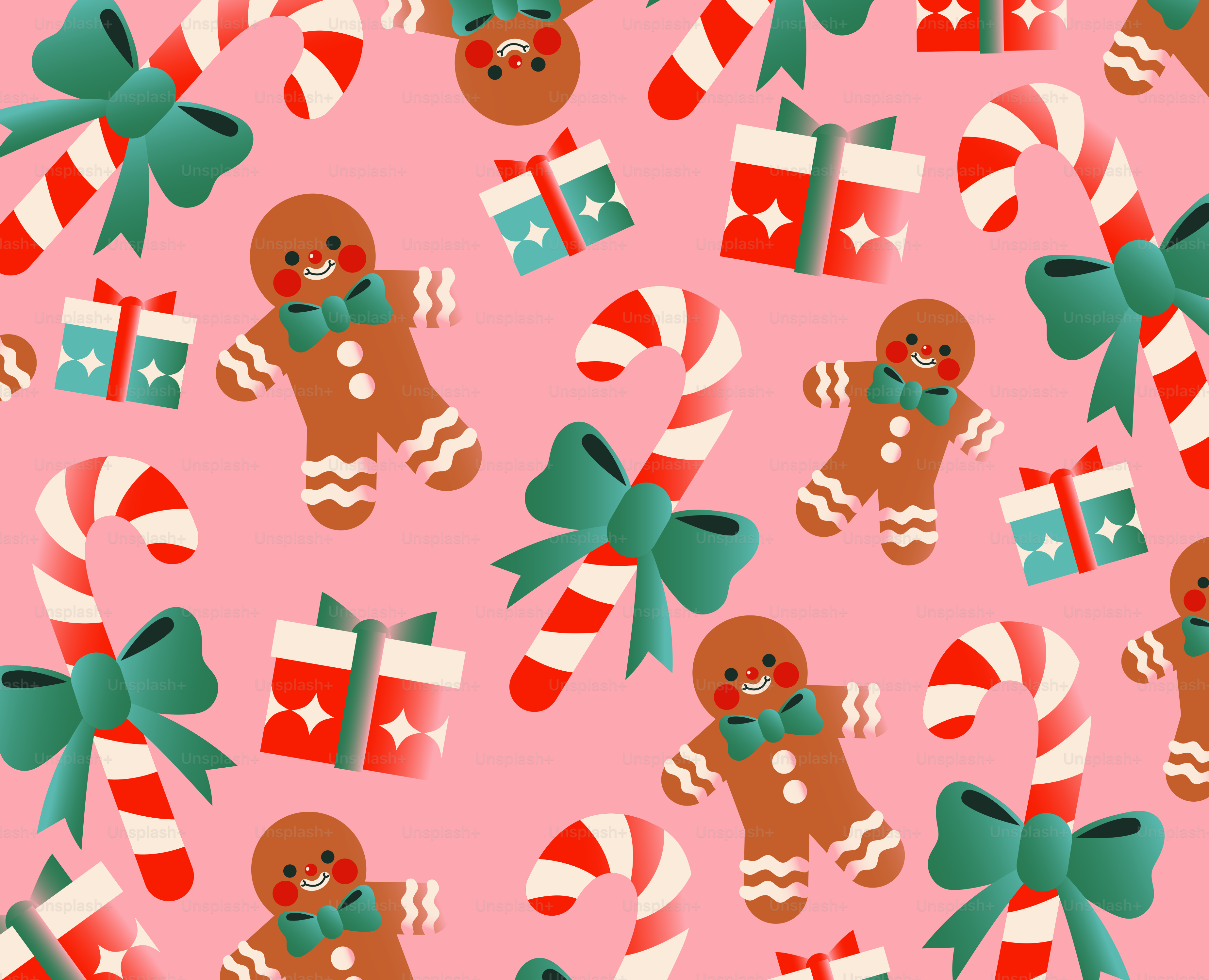 Patrón de adornos y coronas navideñas vector – Imagen de Fondo de ...