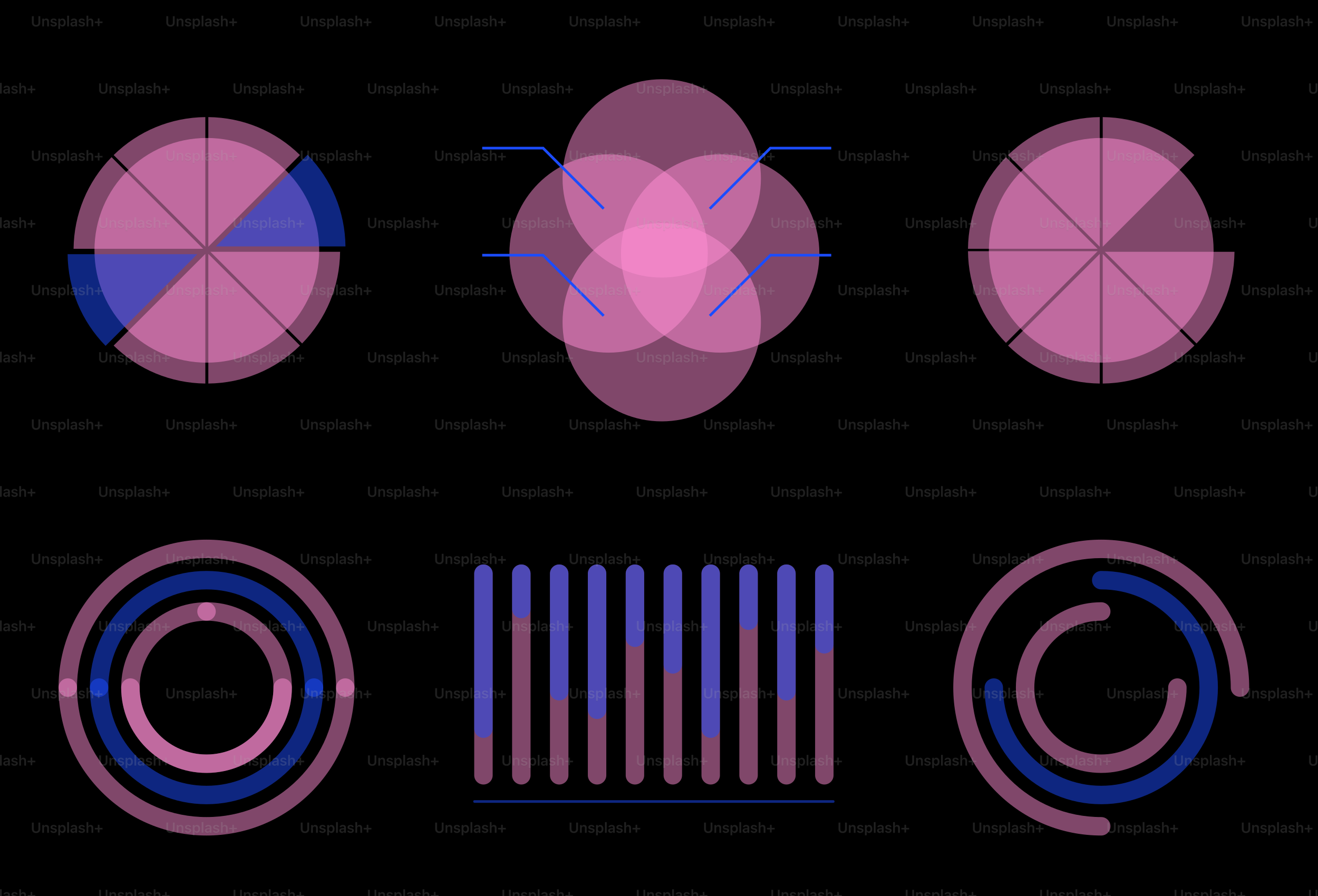 Abstract geometric shapes and data visualizations vector – Finance ...