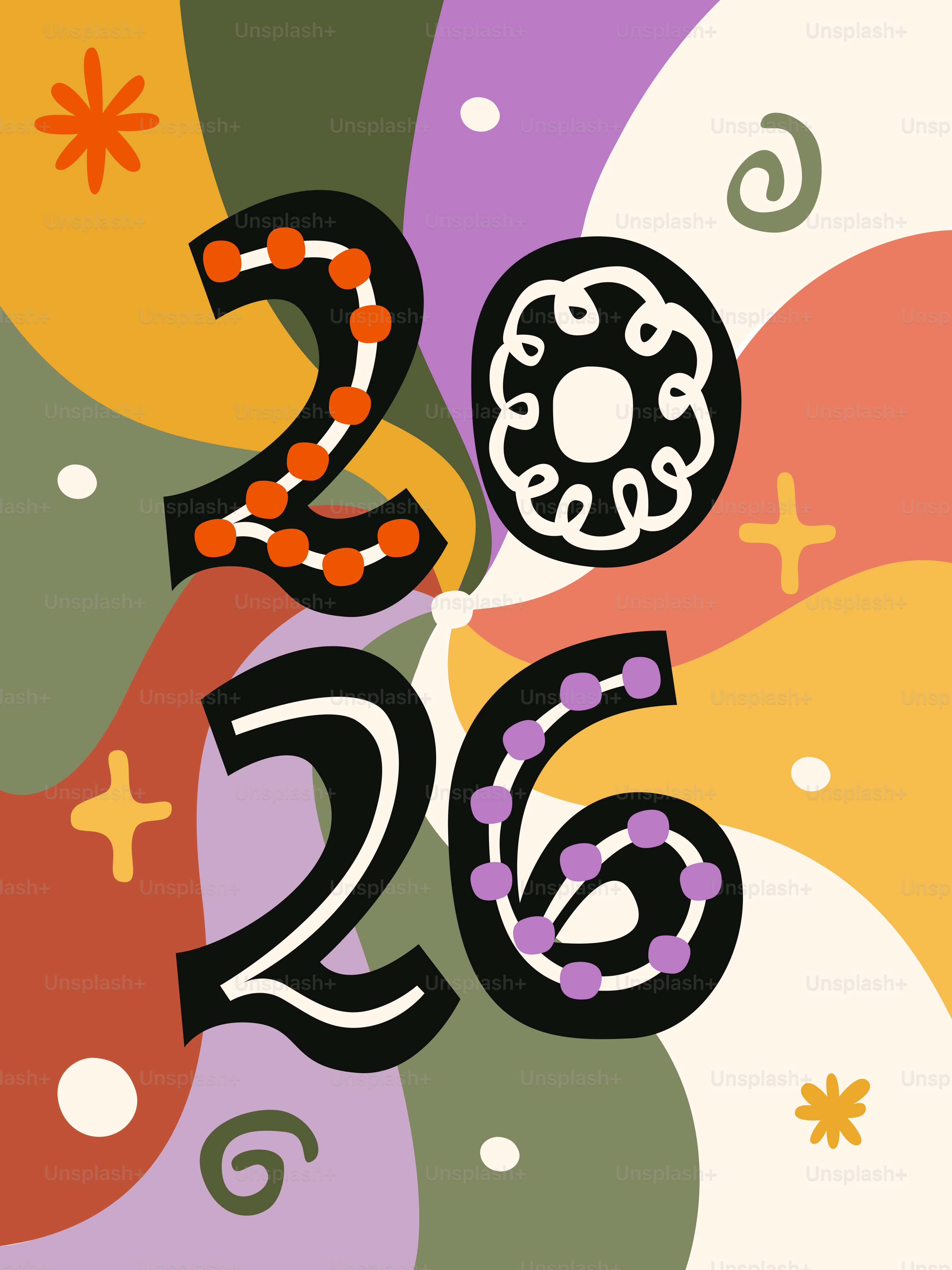 El año 2026 con estrellas y puntos vector – Imagen de Ilustración en ...