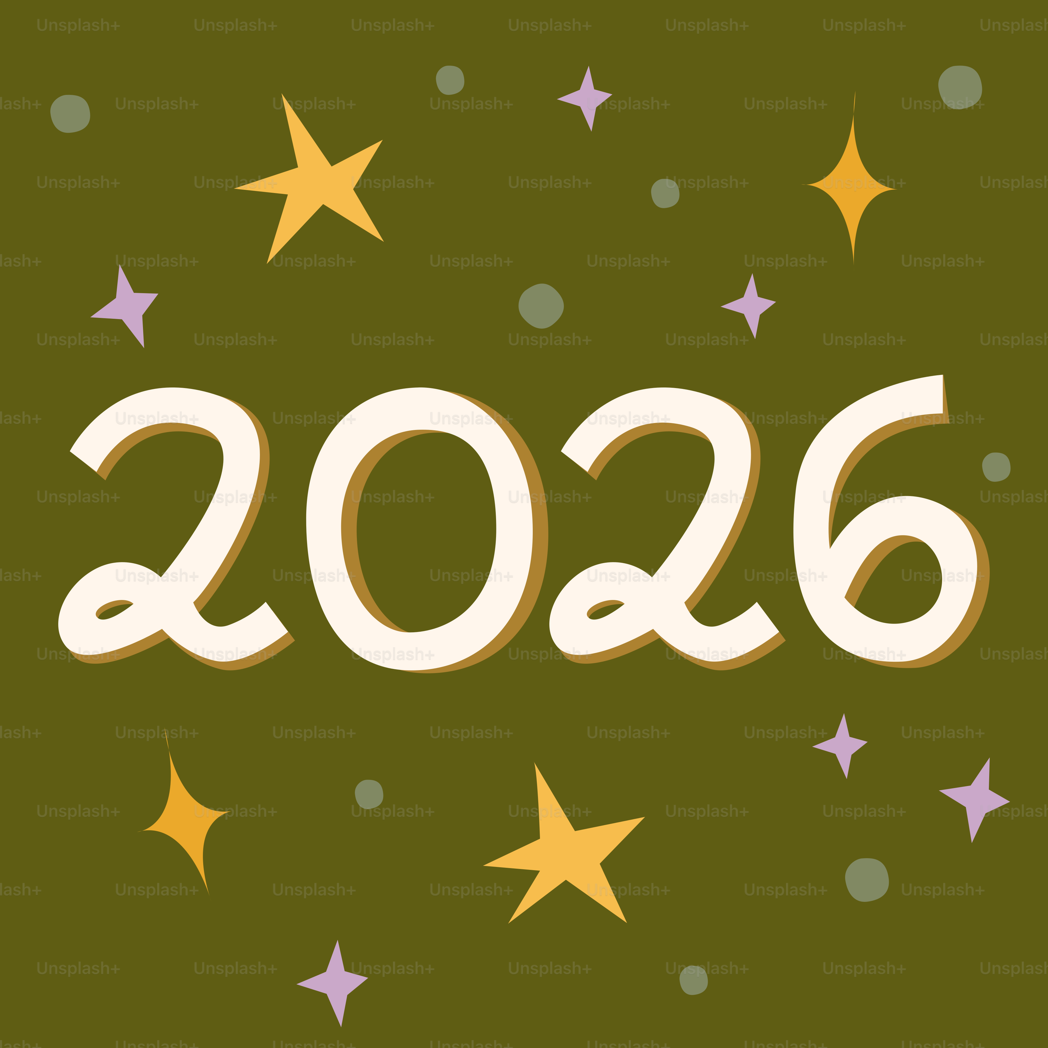 El año 2026 con estrellas y puntos vector – Imagen de Ilustración en ...