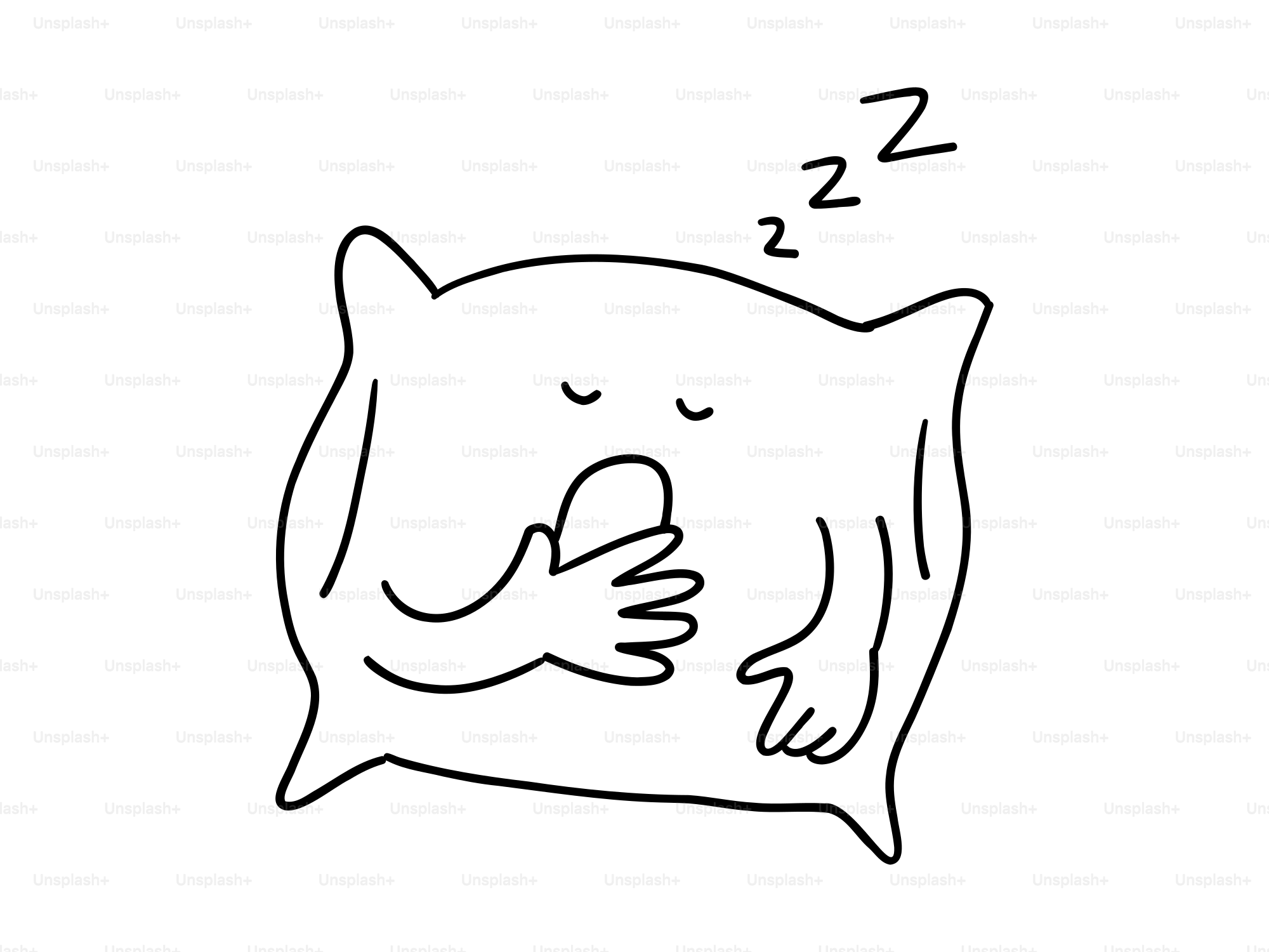 A cartoon pillow sleeping with z's vector – Art Image on Unsplash