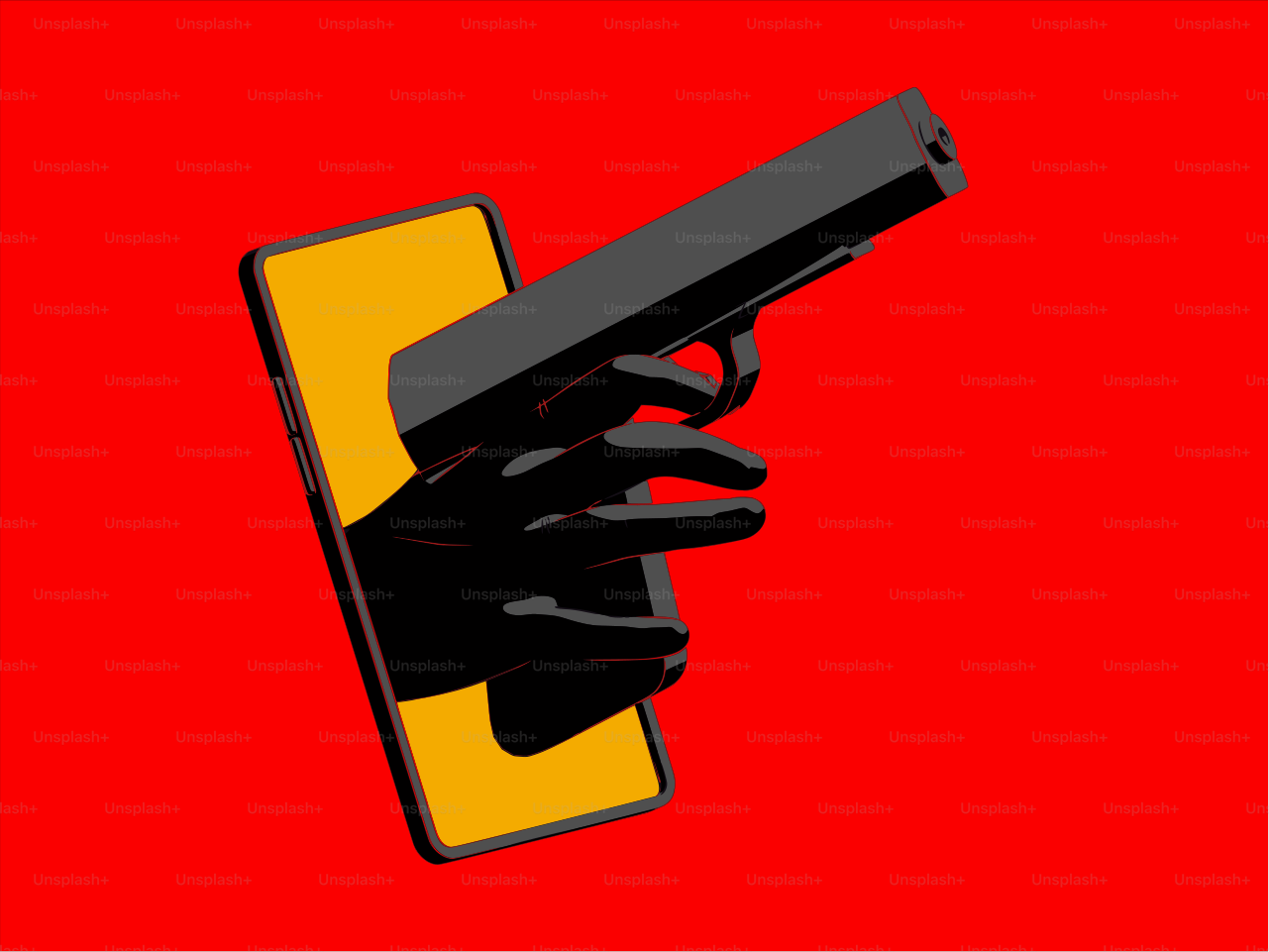Black gun and microphone on red background vector – Dark Image on Unsplash