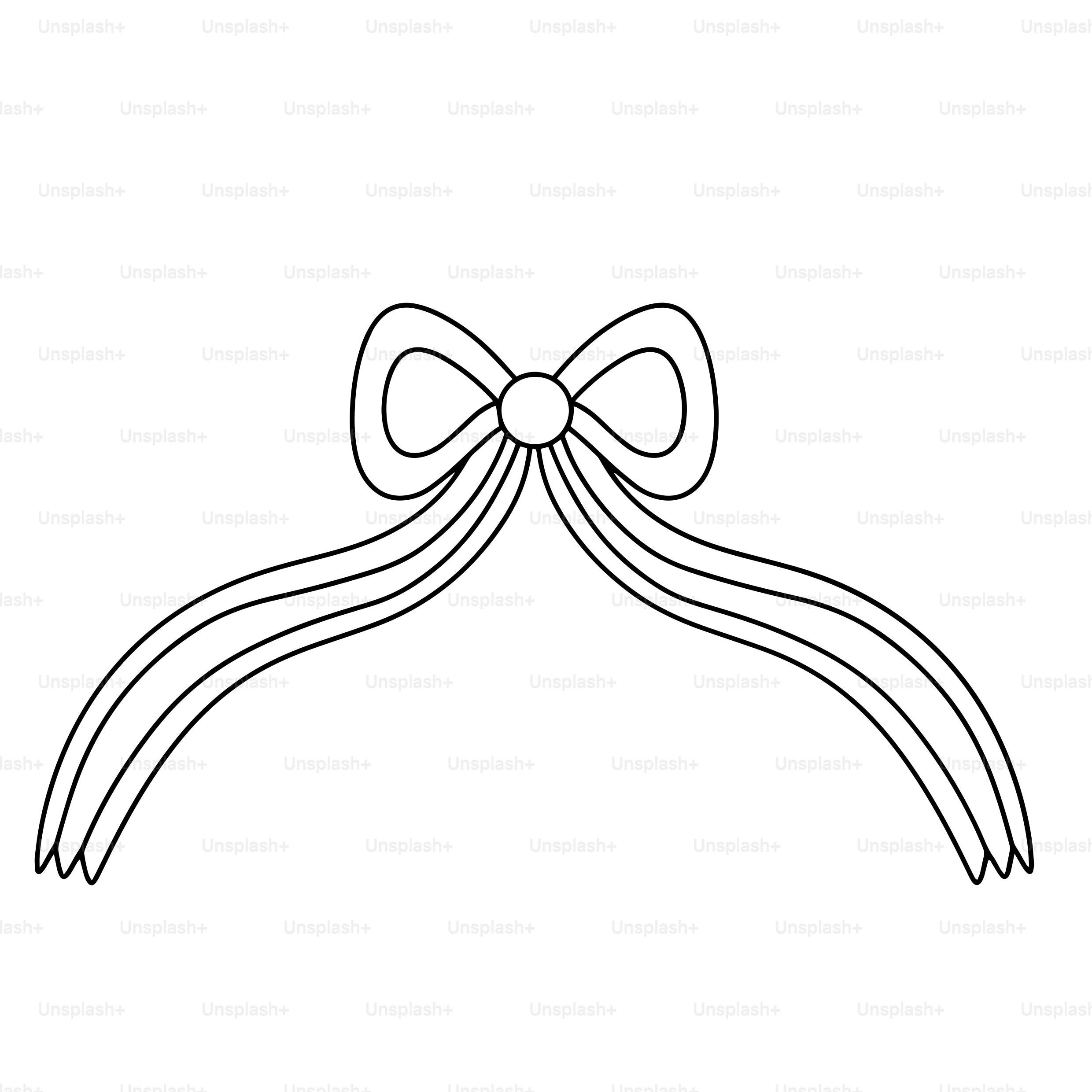 A simple line drawing of a bow vector – Illustration Image on Unsplash