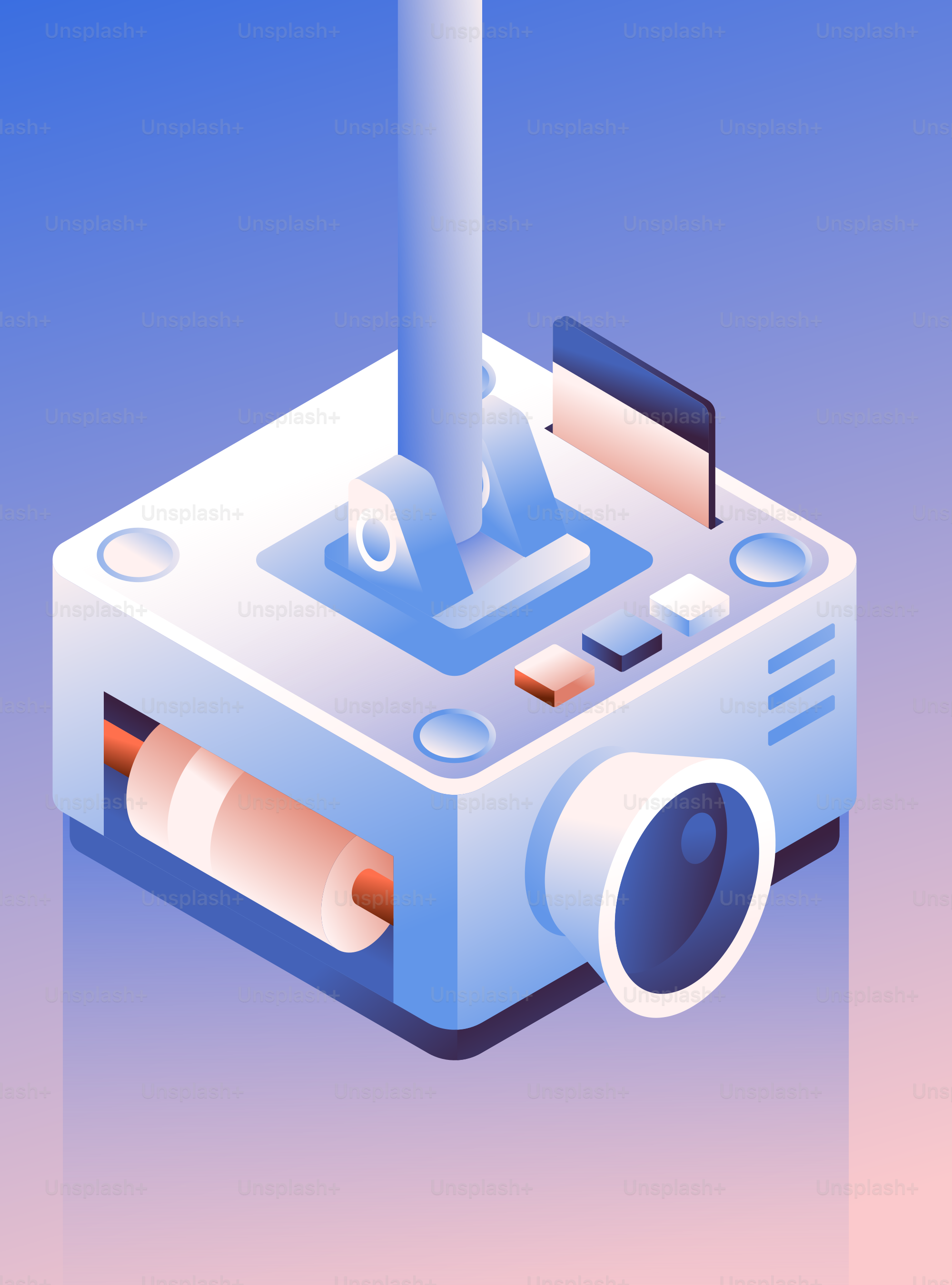 A futuristic projector with a blue and purple gradient. vector – Gradient Image on Unsplash