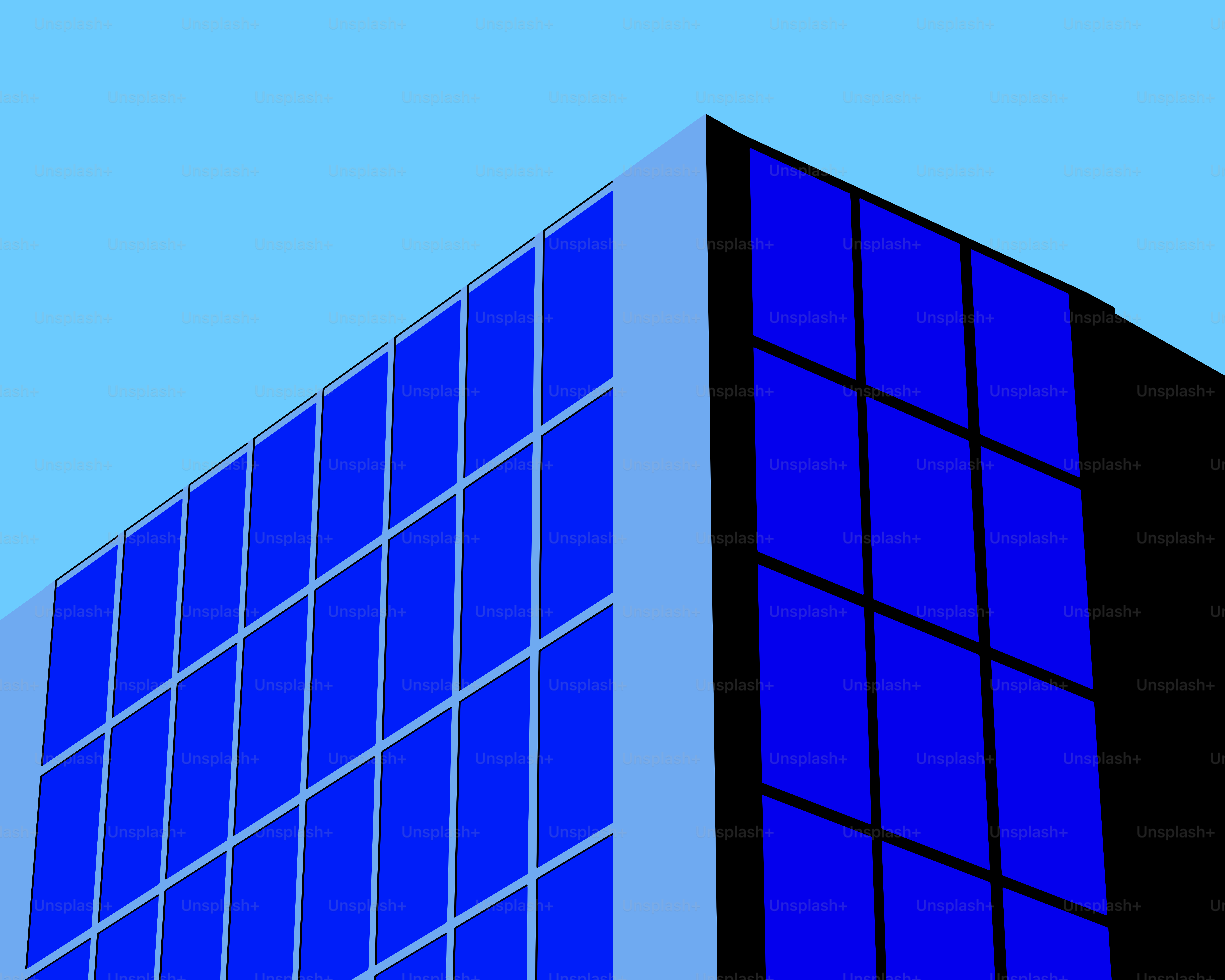 Modern building facade against a clear blue sky vector – Building Image ...