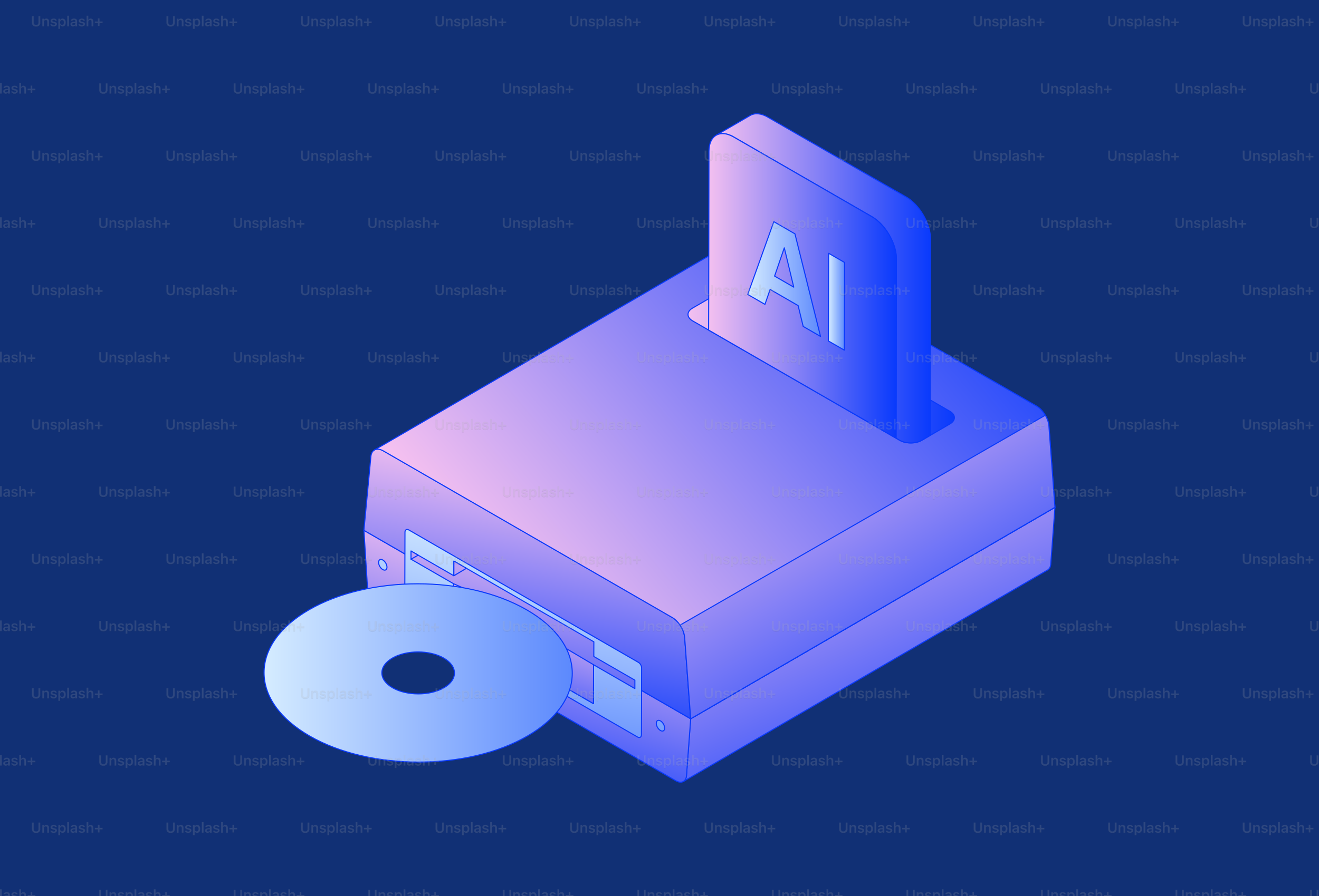 Ordenador vintage con disquetero y símbolo de código. vector – Imagen ...