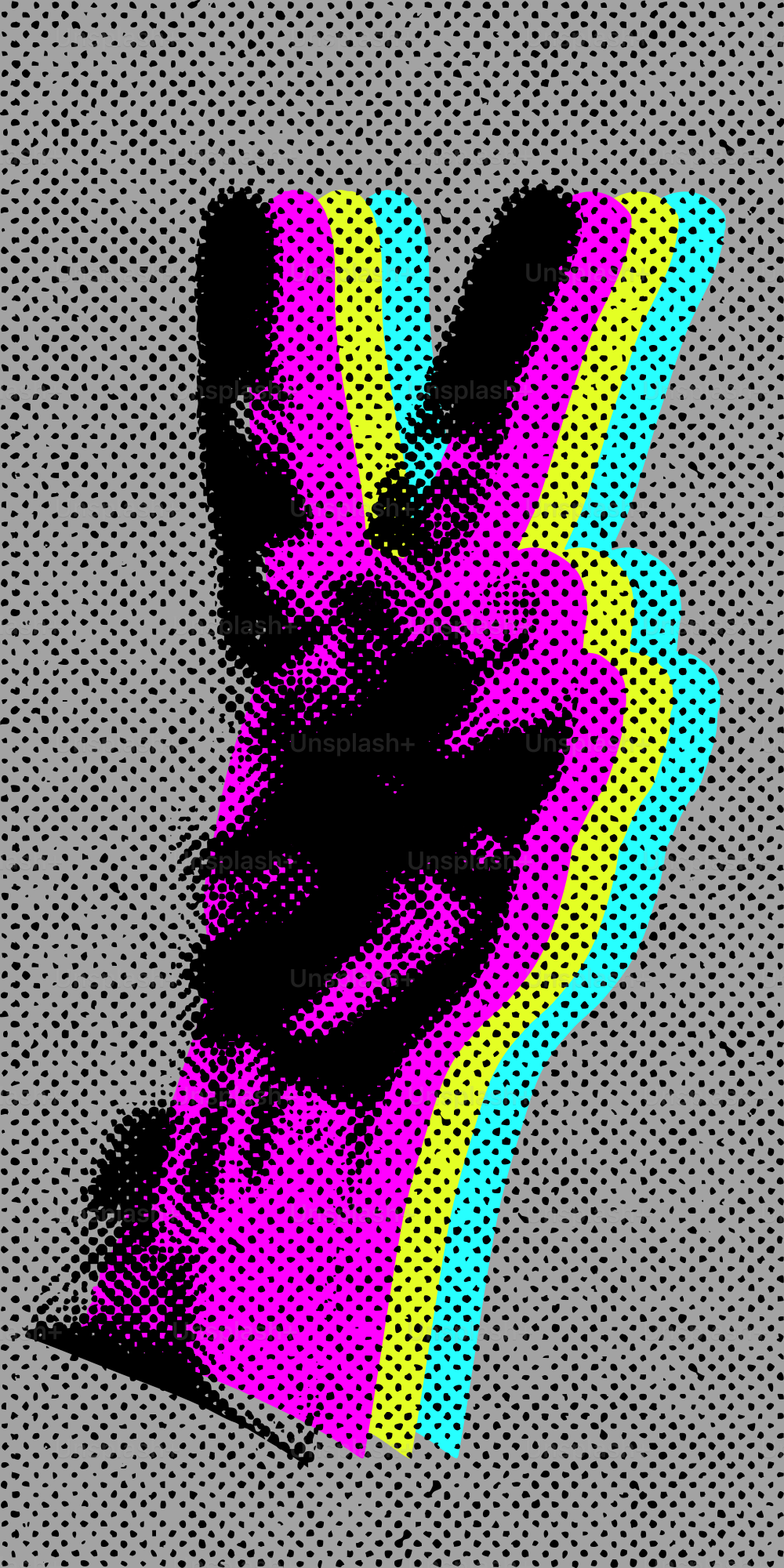 Hand making peace sign with colorful overlays vector – Texture Image on ...