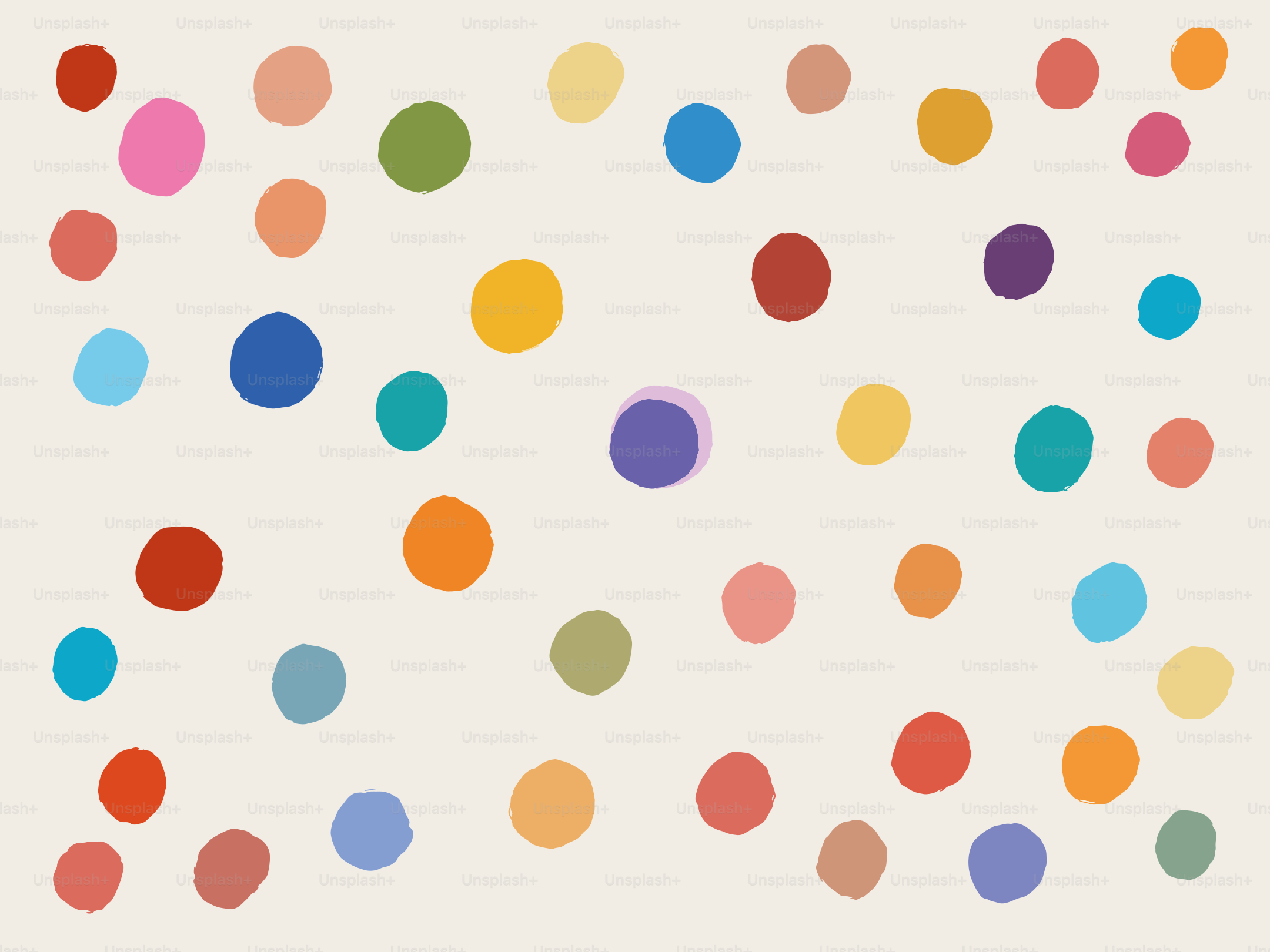 Scattered colorful polka dots on a cream background vector – Background ...