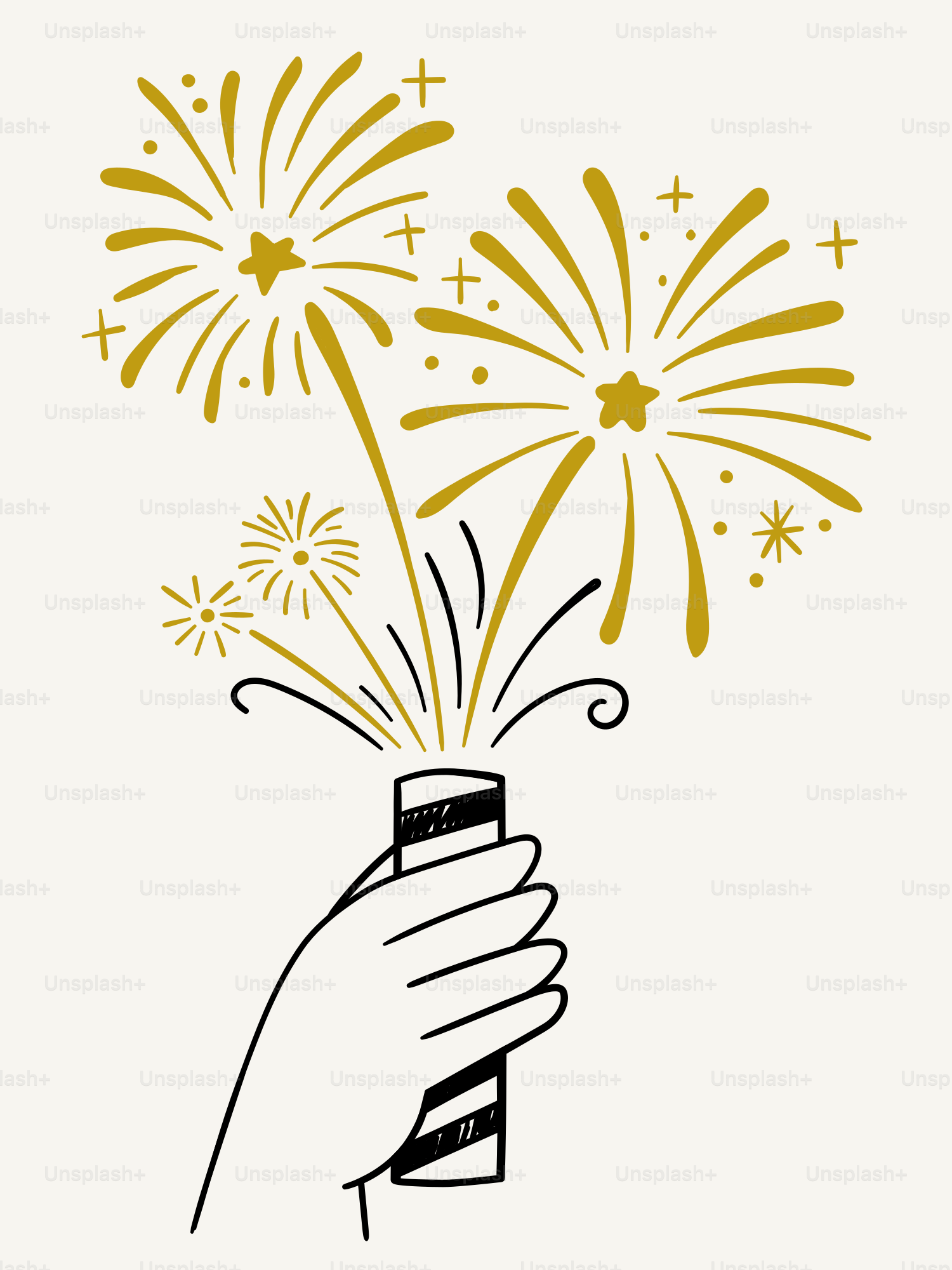 Happy new year with confetti and clock vector – Illustration Image on ...