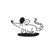 Vektor Tikus kartun lucu dengan mata tertutup. – Gambar Binatang di ...