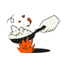 Hand cooking rice and shrimp in a pan. vector – Food Image on Unsplash