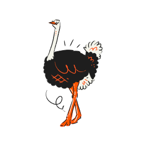 A cartoon bird with white feathers and orange eyes. vector – Animal ...