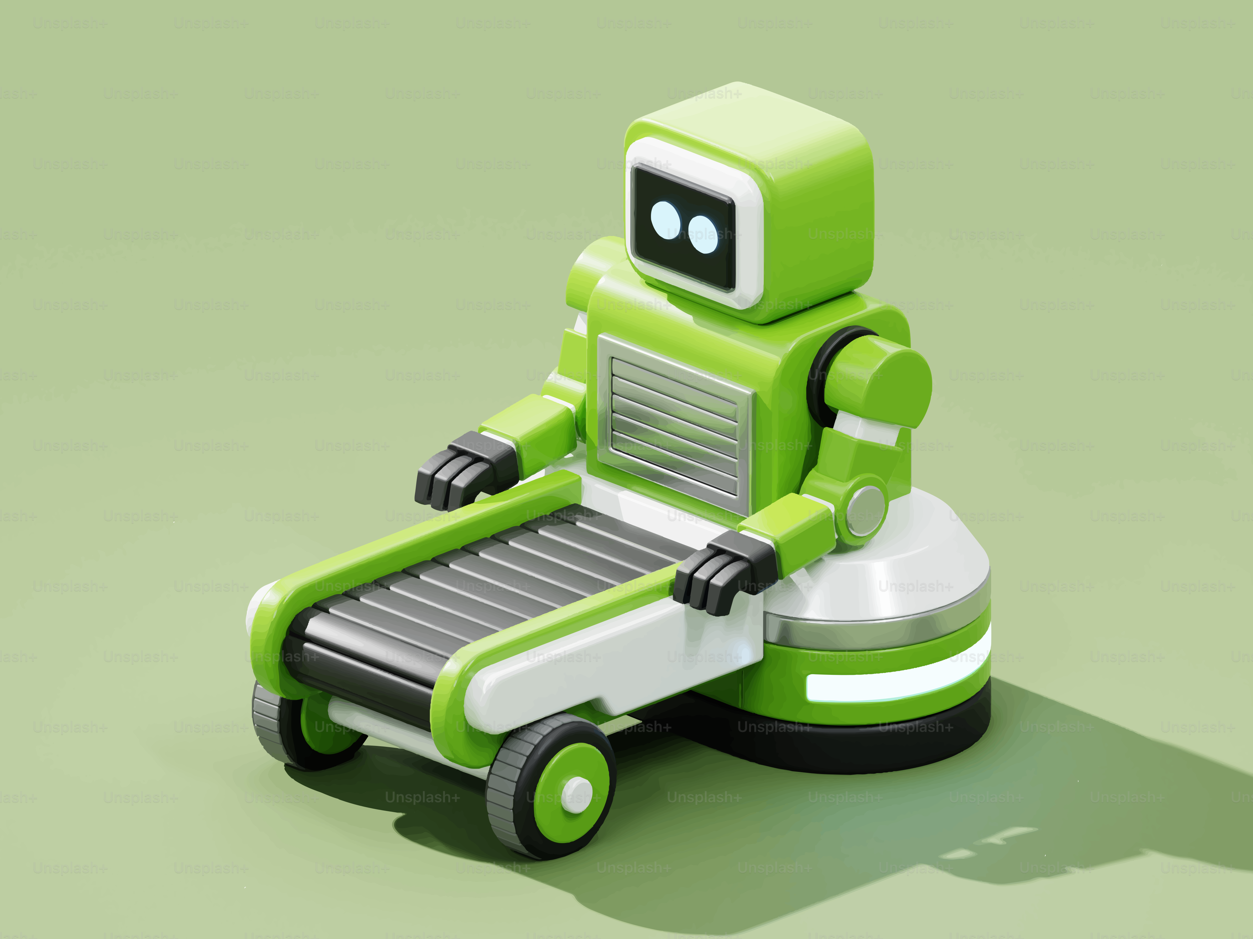 A green robot with a weather display screen. vector – Technology Image ...