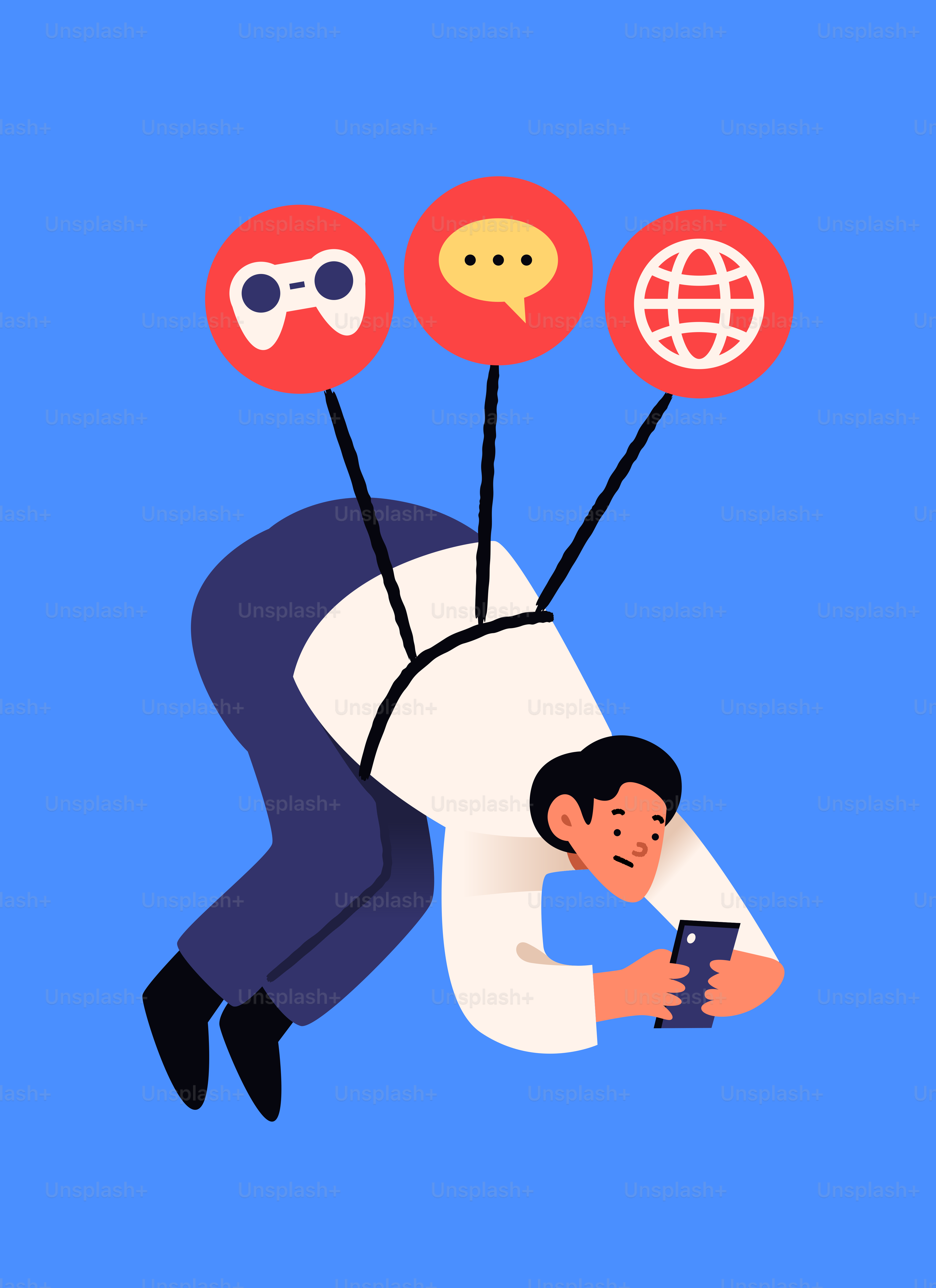 Person interacting with digital icons on smartphone vector – Technology ...