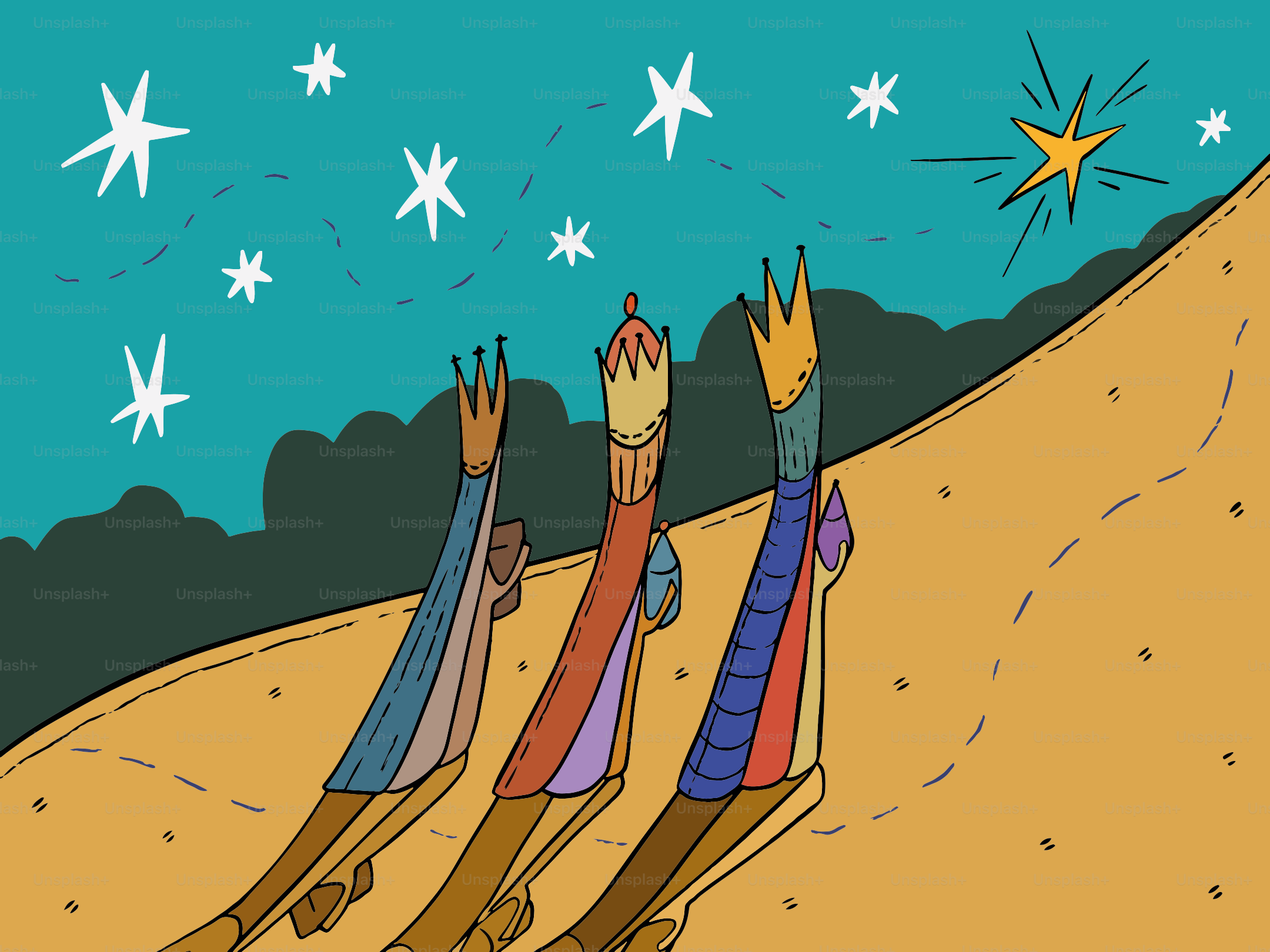 Krippe mit Maria, Josef und dem Jesuskind. Vektor – Bild zum Thema ...