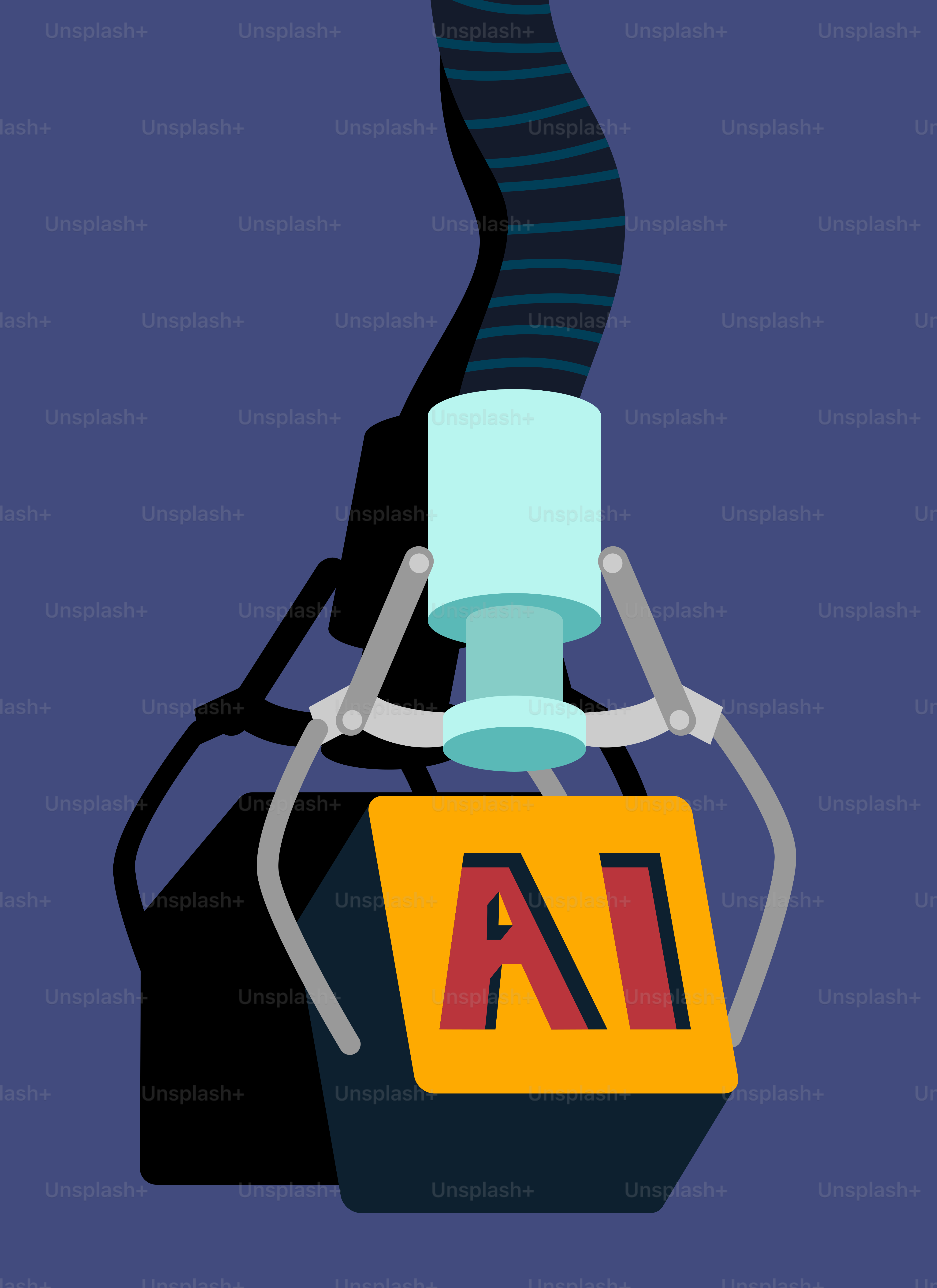 Open box with ai text and wires emerging vector – Abstract Image on ...