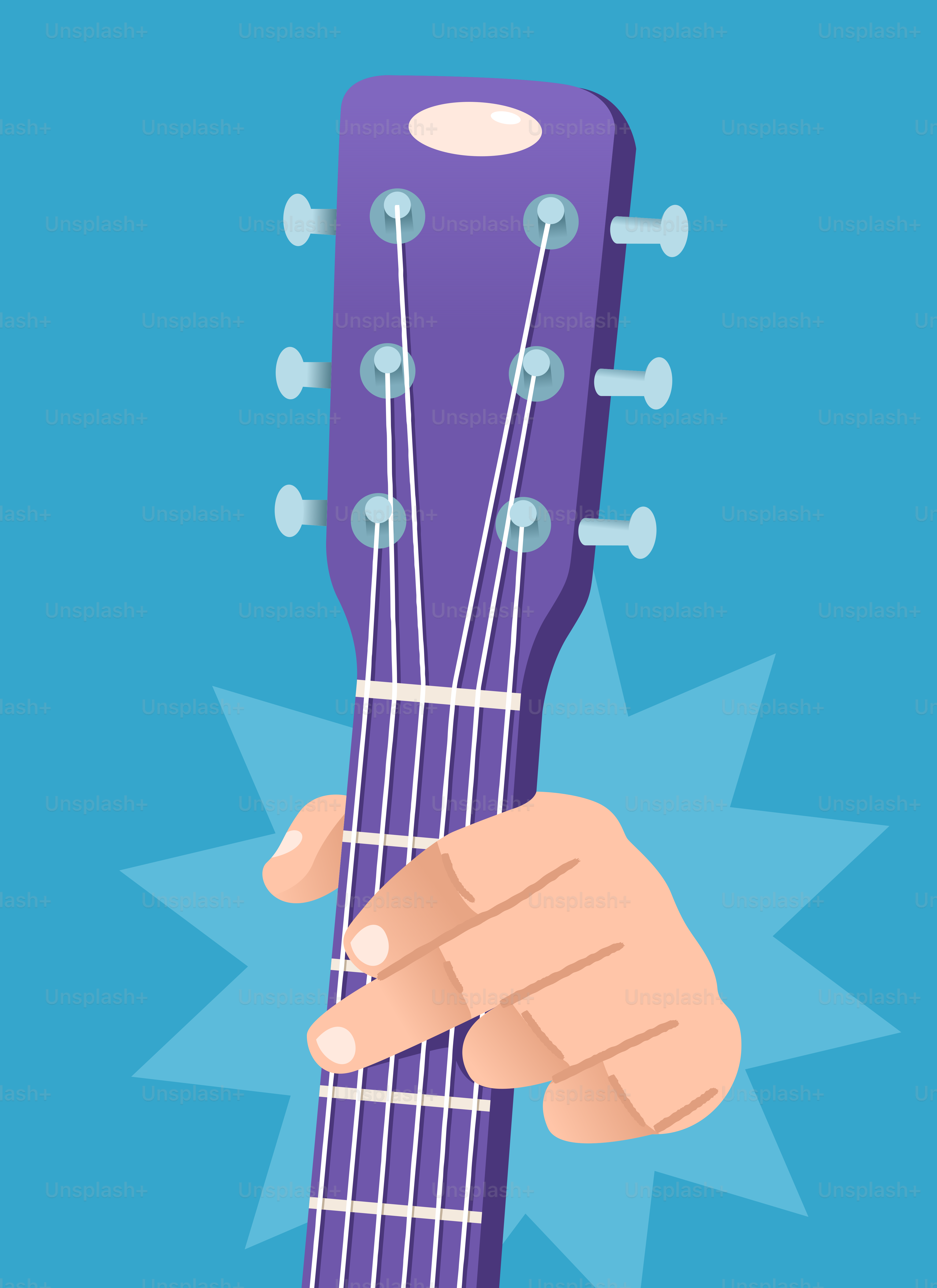 Una mano tocando una guitarra morada vector – Imagen de Música en Unsplash