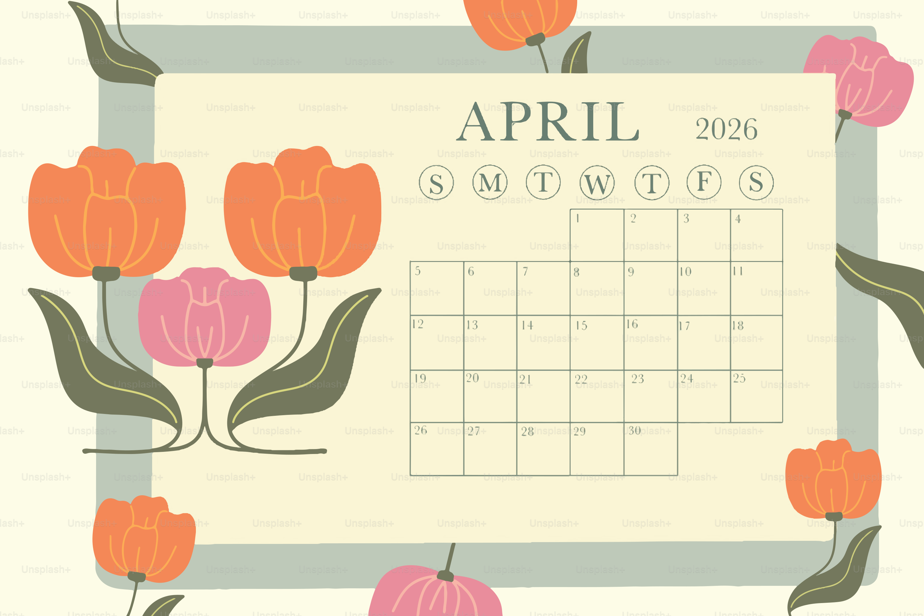 Vektor Kalender Desember 2026 dengan batas bunga musim dingin – Gambar ...