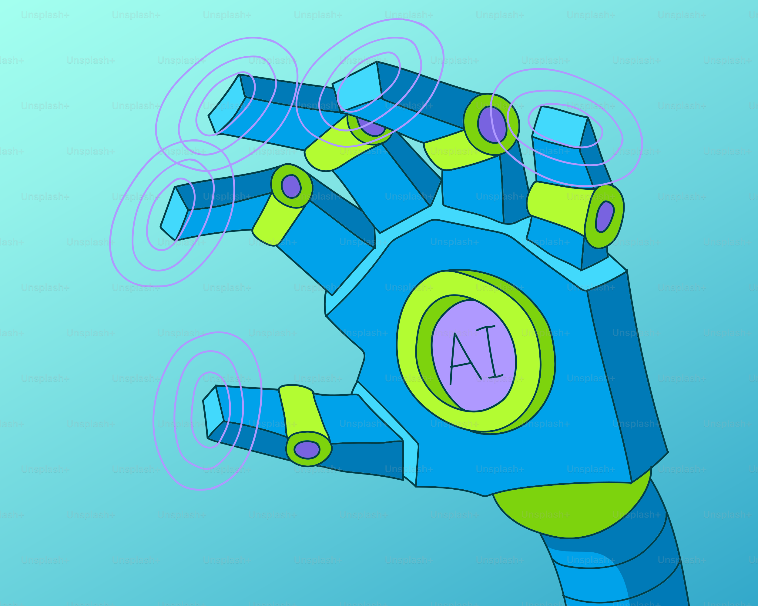 Ai interface with media icons and cursor vector – Technology Image on ...