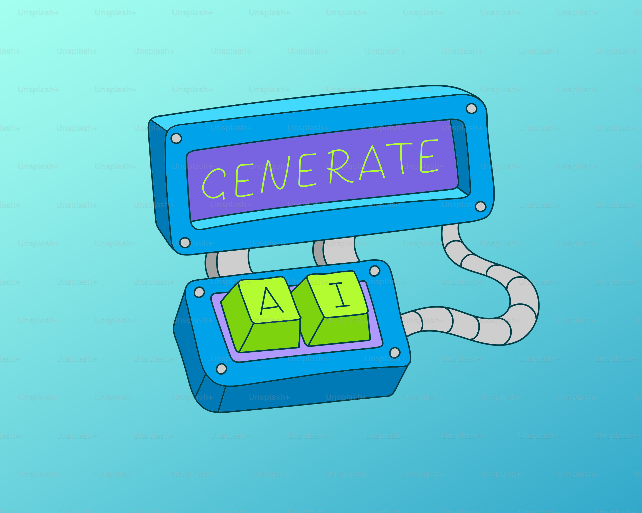 Vektor Perangkat biru dengan layar dan dua tombol. – Gambar Teknologi ...