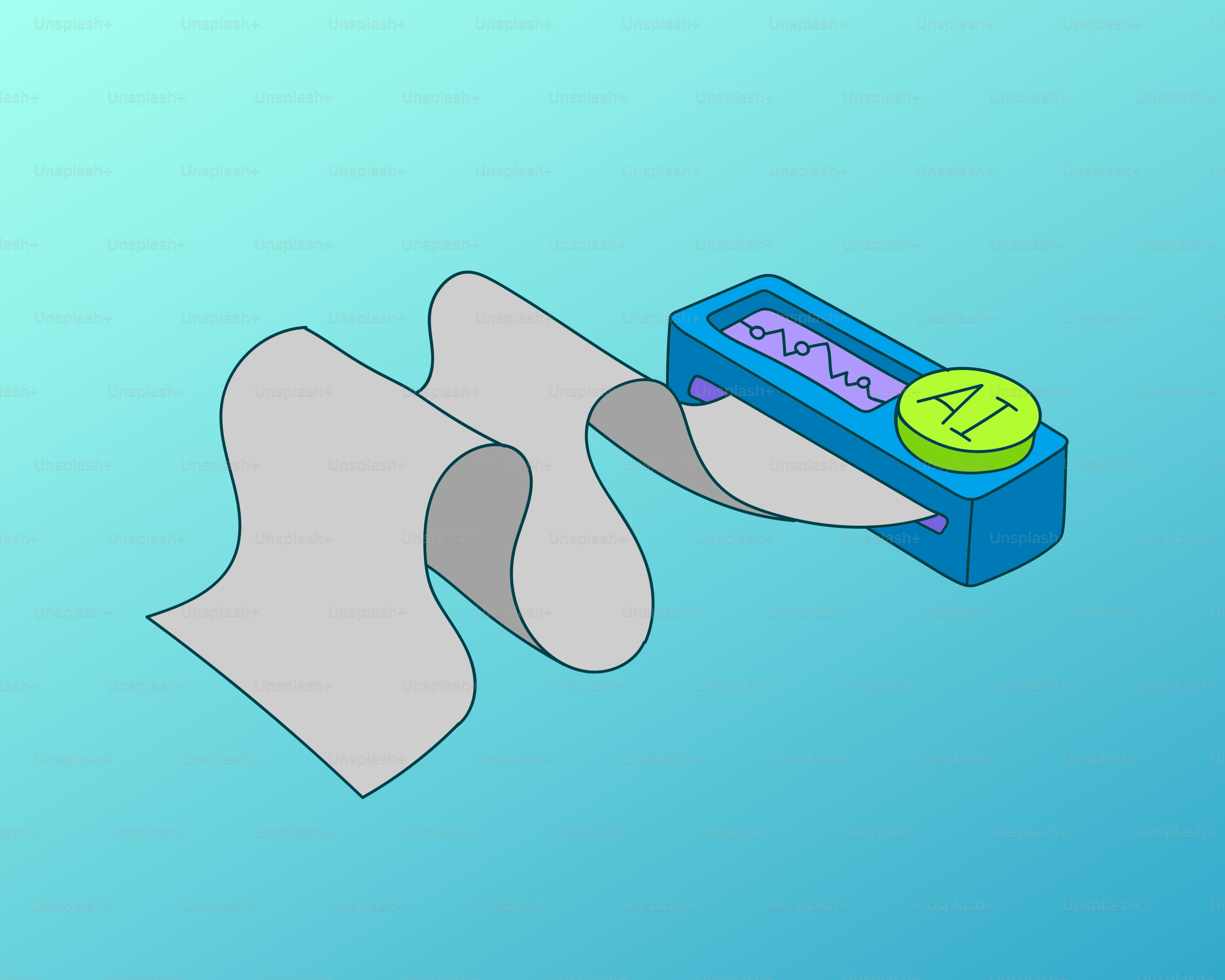 Robot de IA emergiendo de un smartphone con iconos. vector – Imagen de ...