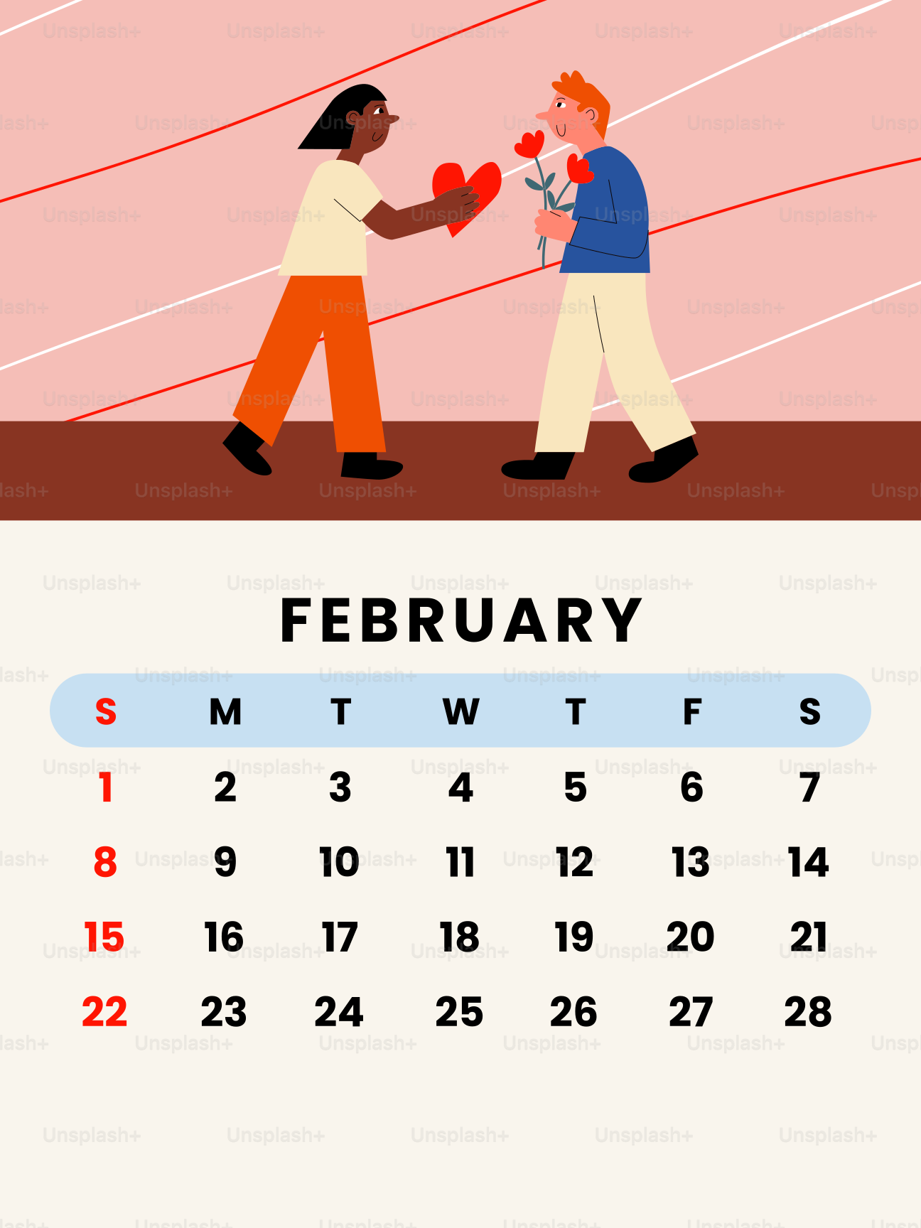 Vektor Pasangan bertukar hadiah pada hari valentine. – Gambar Cinta di ...