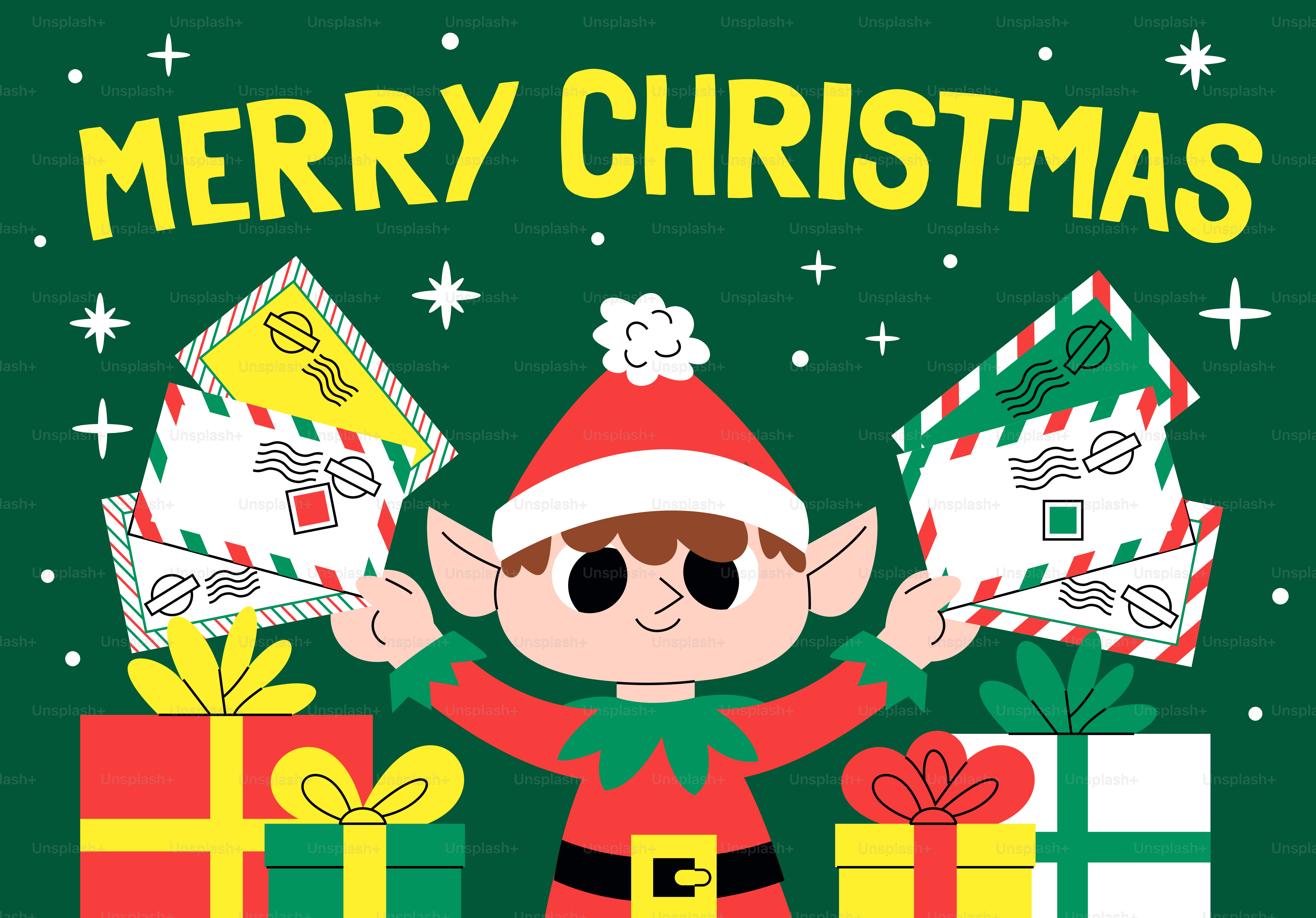 A cartoon bear with a hat and scarf holds lights. vector – Wallpaper ...