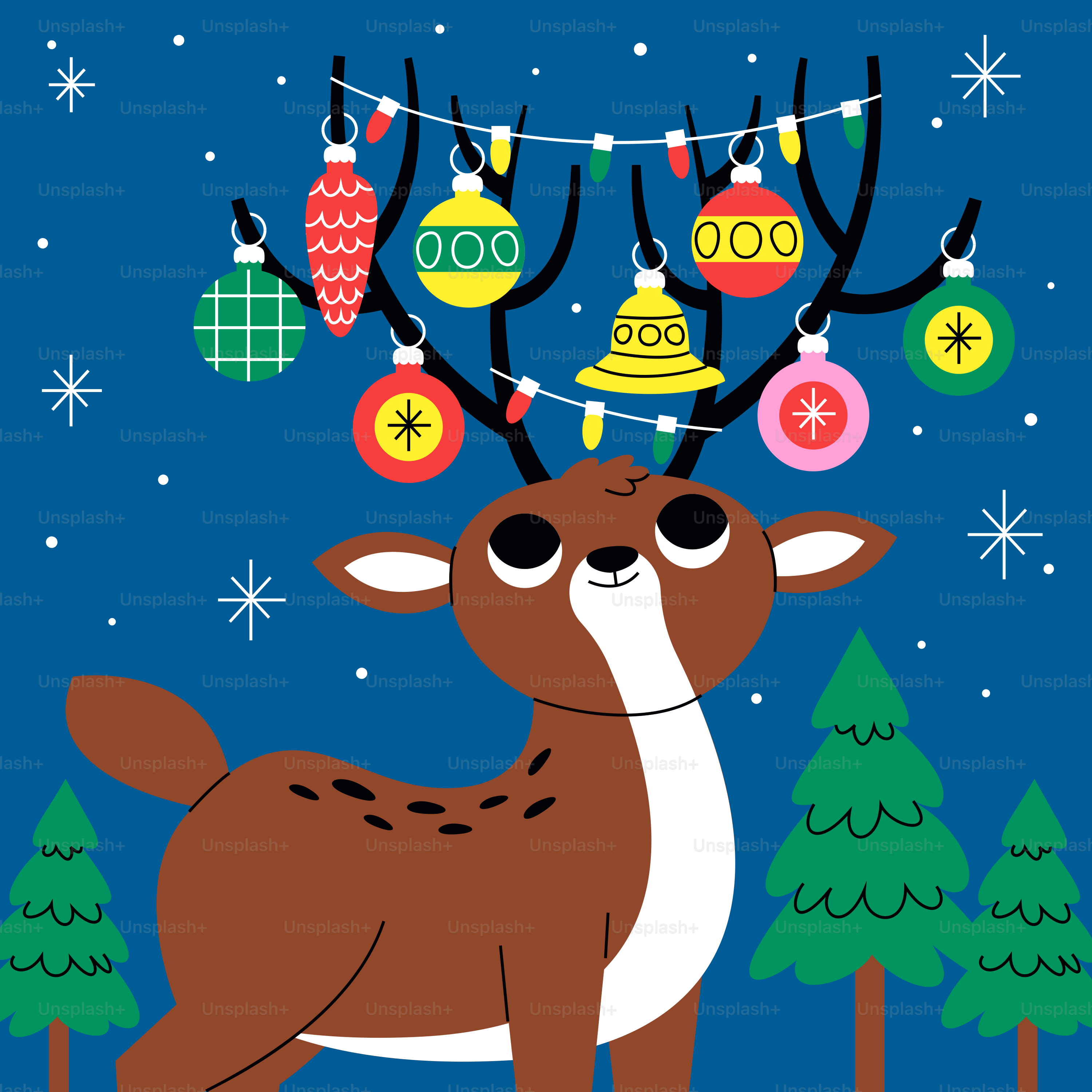 A cartoon bear with a hat and scarf holds lights. vector – Wallpaper ...