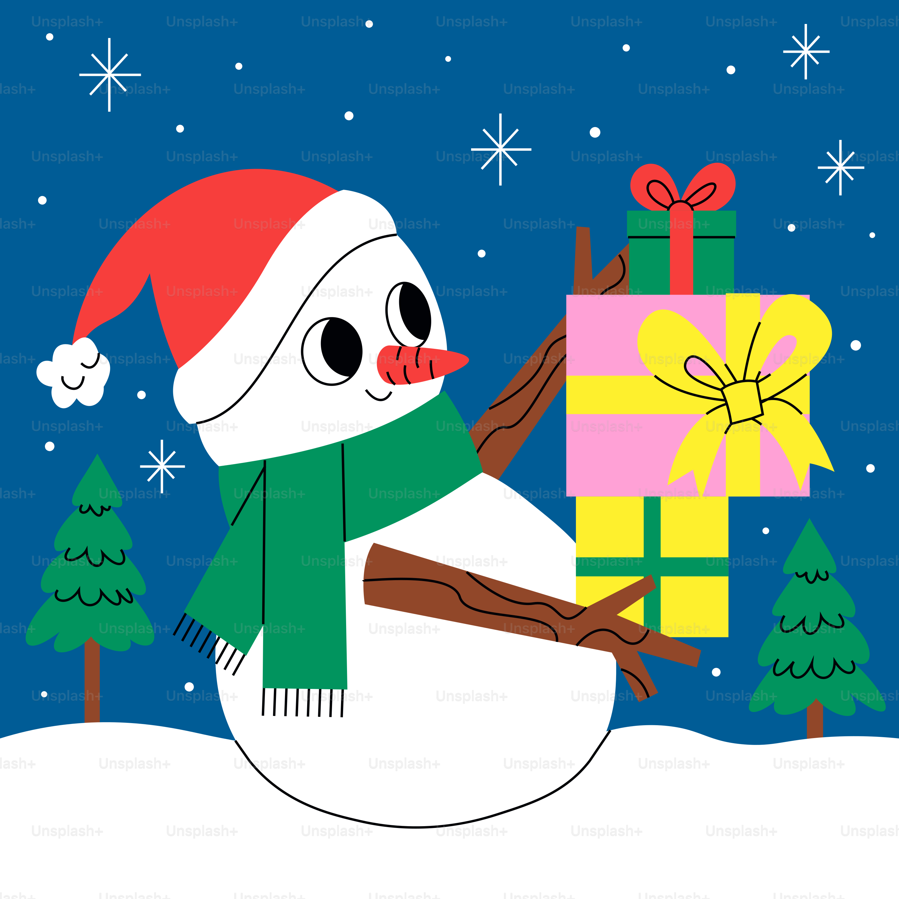 A cartoon bear with a hat and scarf holds lights. vector – Wallpaper ...