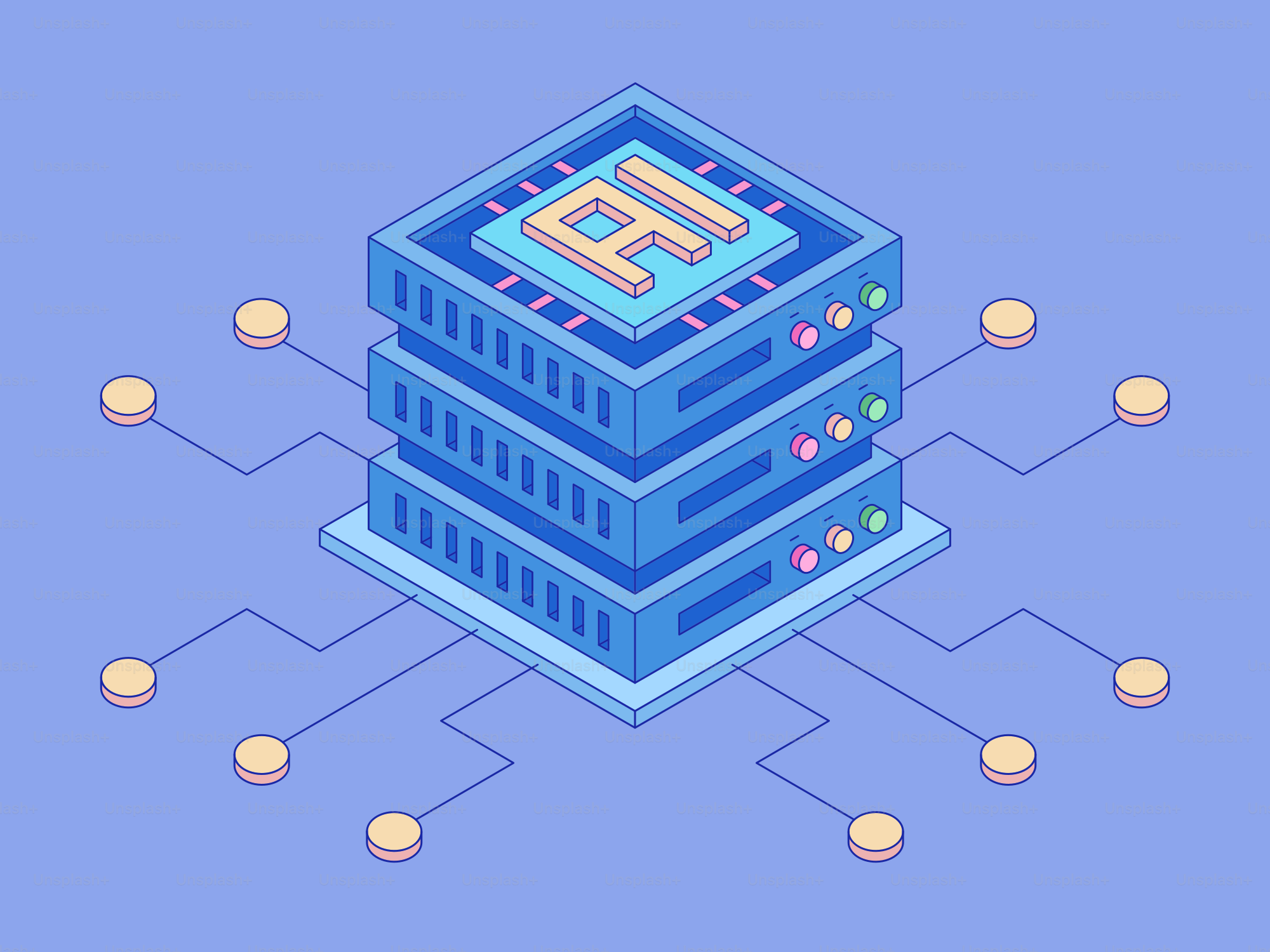 Laptop with ai on screen connected to devices. vector – Technology ...