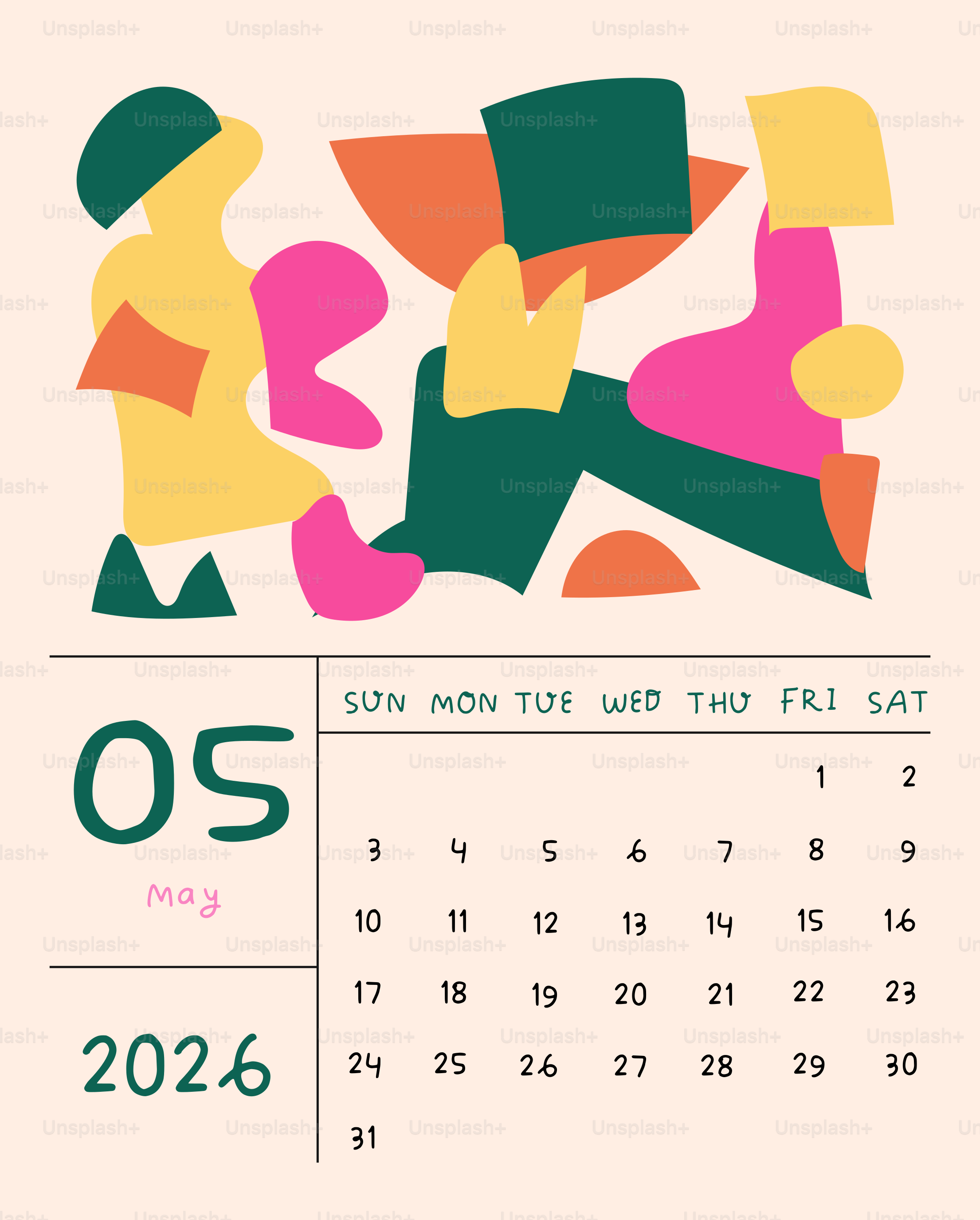 Abstract art above december 2026 calendar vector – Illustration Image ...